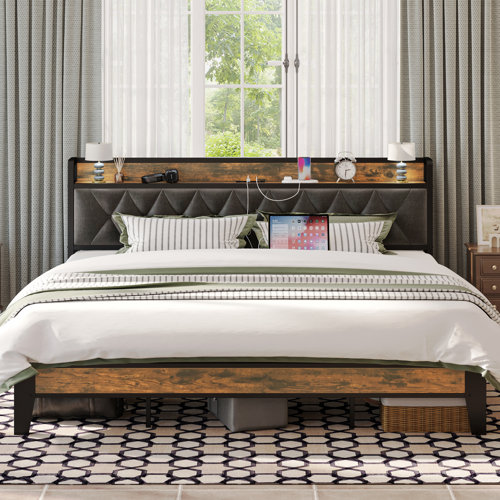 Williston Forge Havin Metal Platform Bed & Reviews | Wayfair