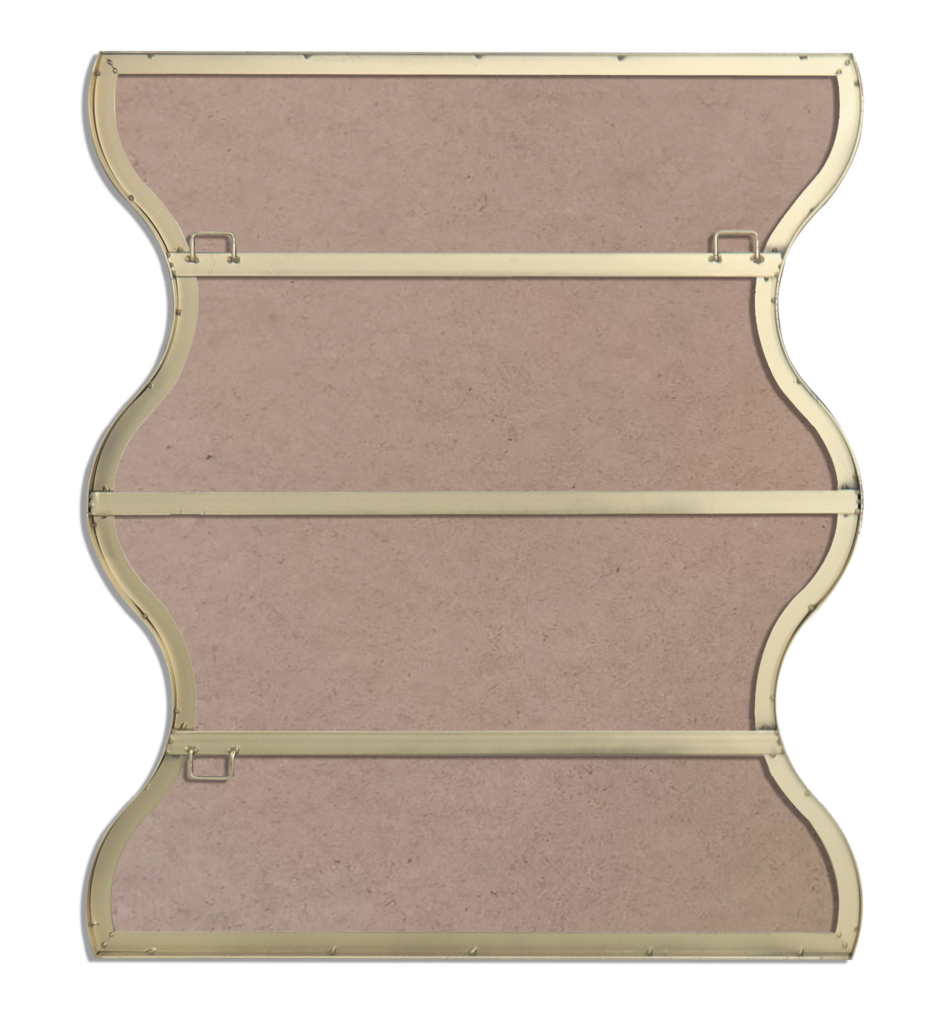 Ivy Bronx Wall Mirror 30X35 Inch Rectangular Mirror With 2 Wavy Sides ...