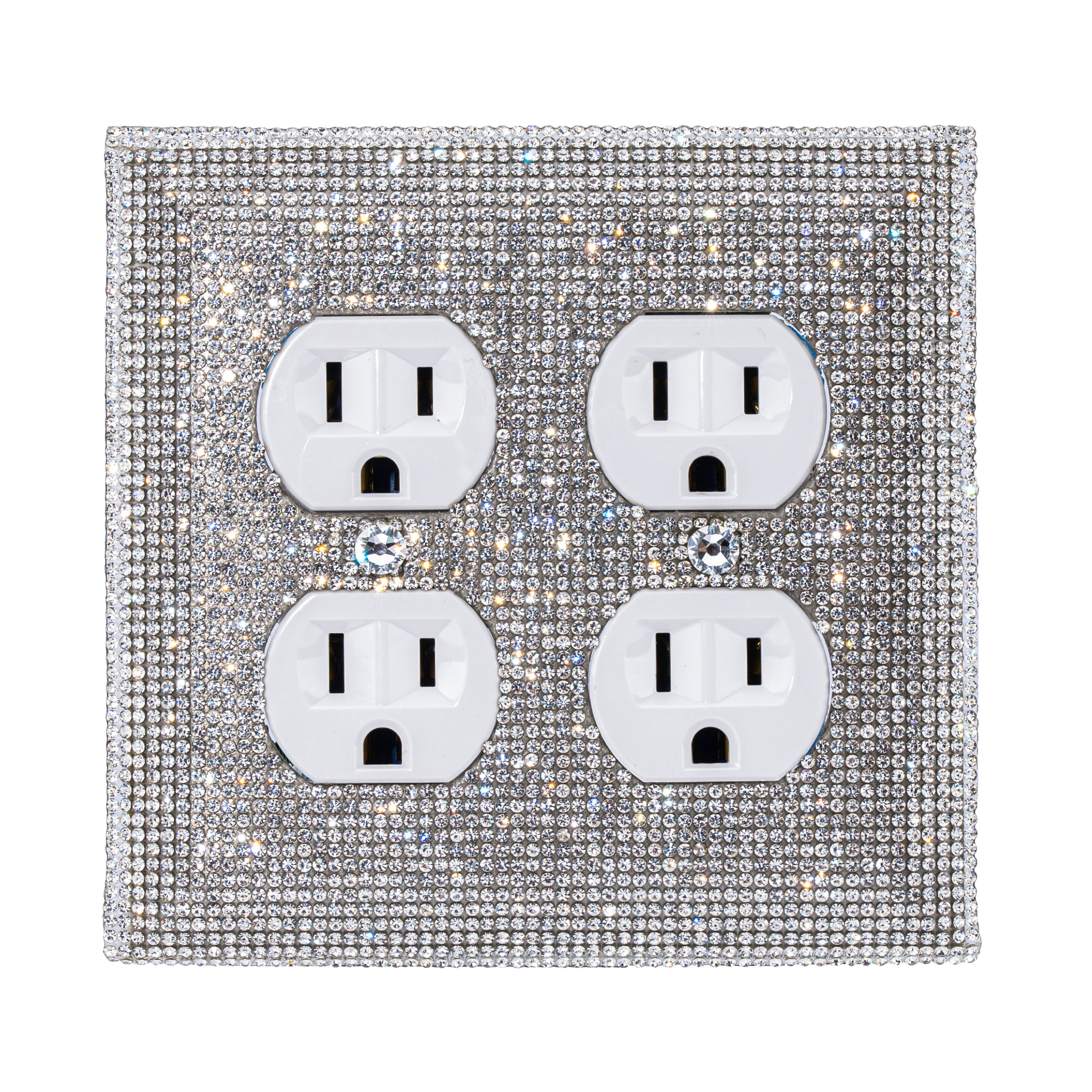 Designs Ablaze Glam 2-Gang Duplex Outlet Combination Wall Plate | Wayfair