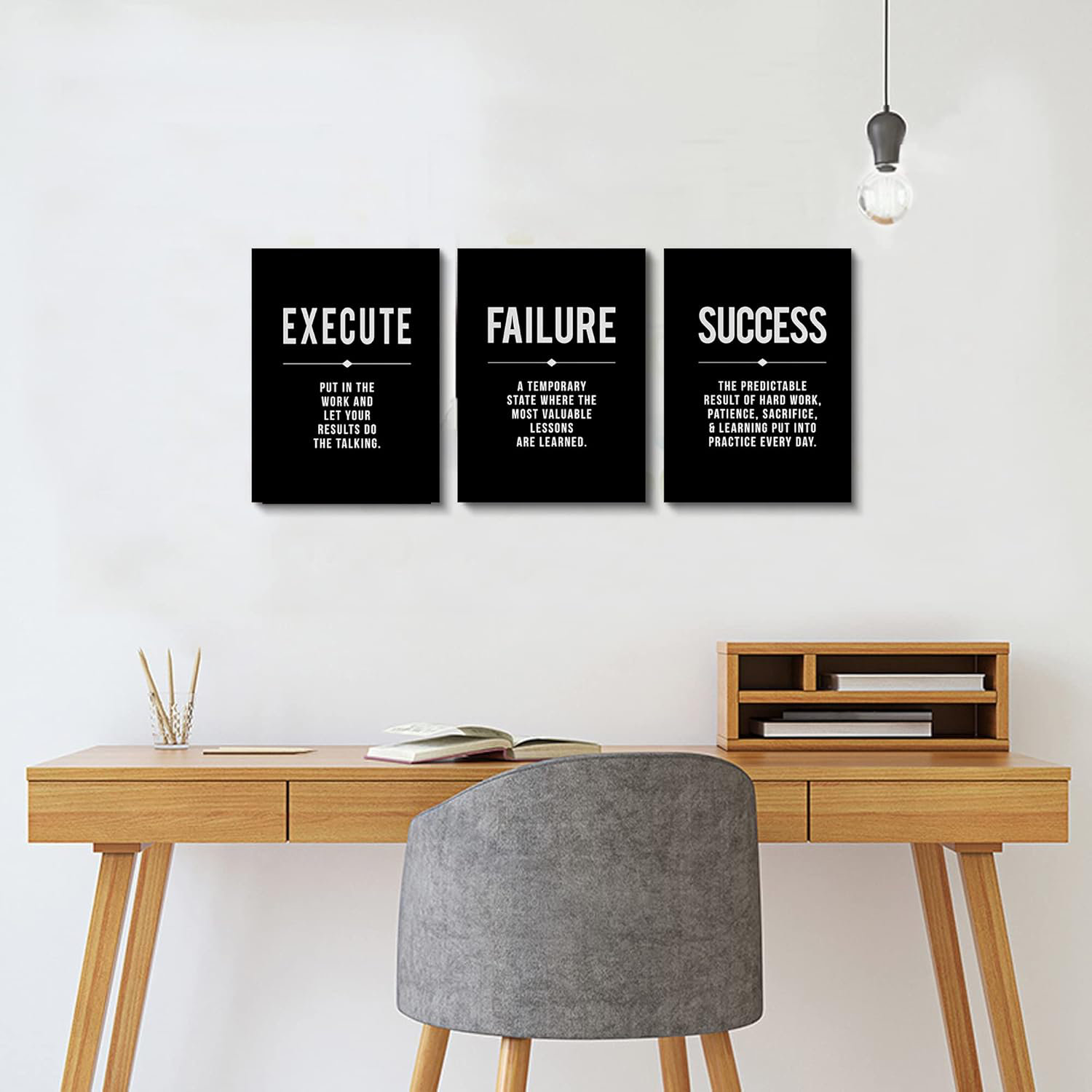 Lark Manor™ Motivational Wall Art Set of 3 - Inspirational Office Decor ...