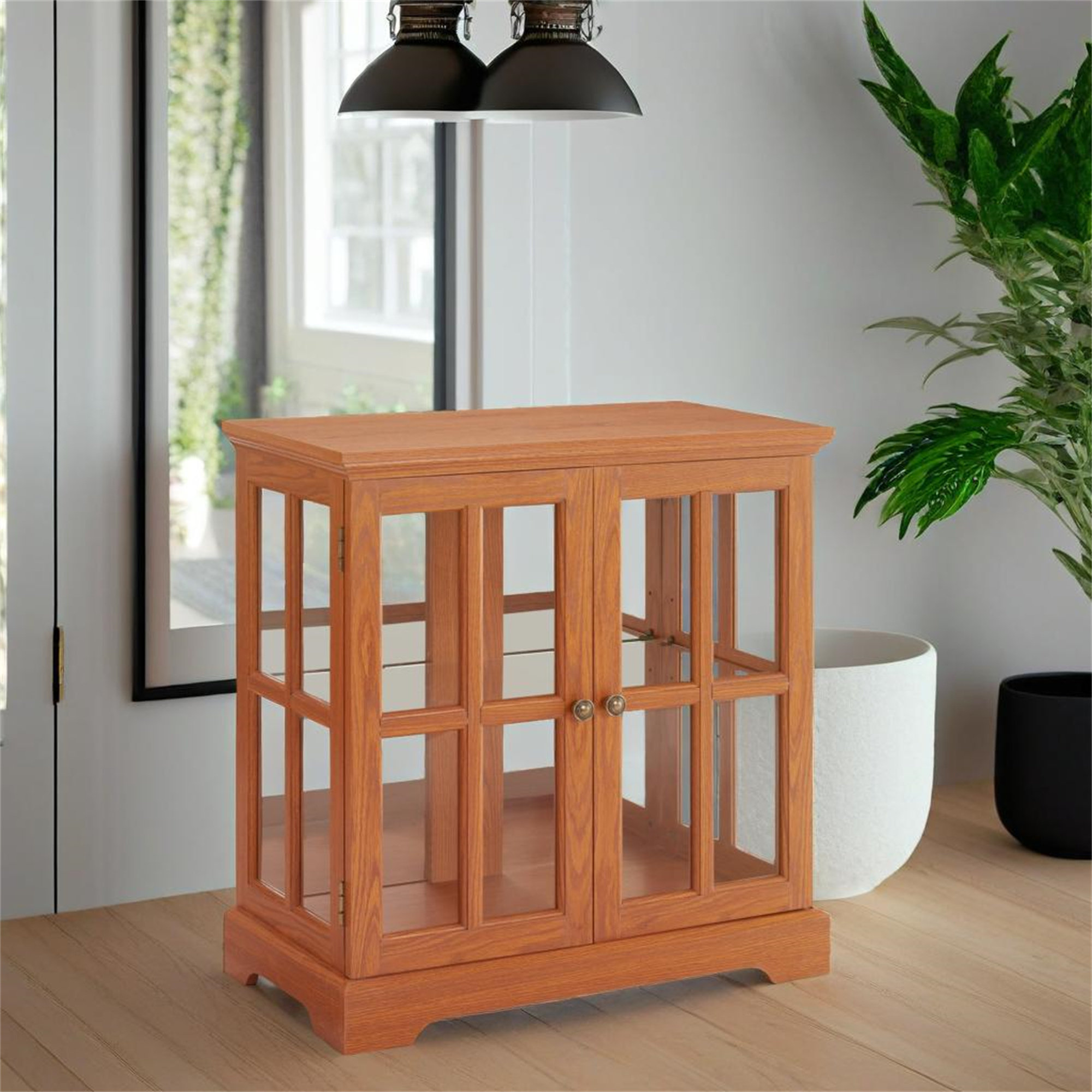 Winston Porter Led Display Cabinet With Adjustable Shelves And Grille ...