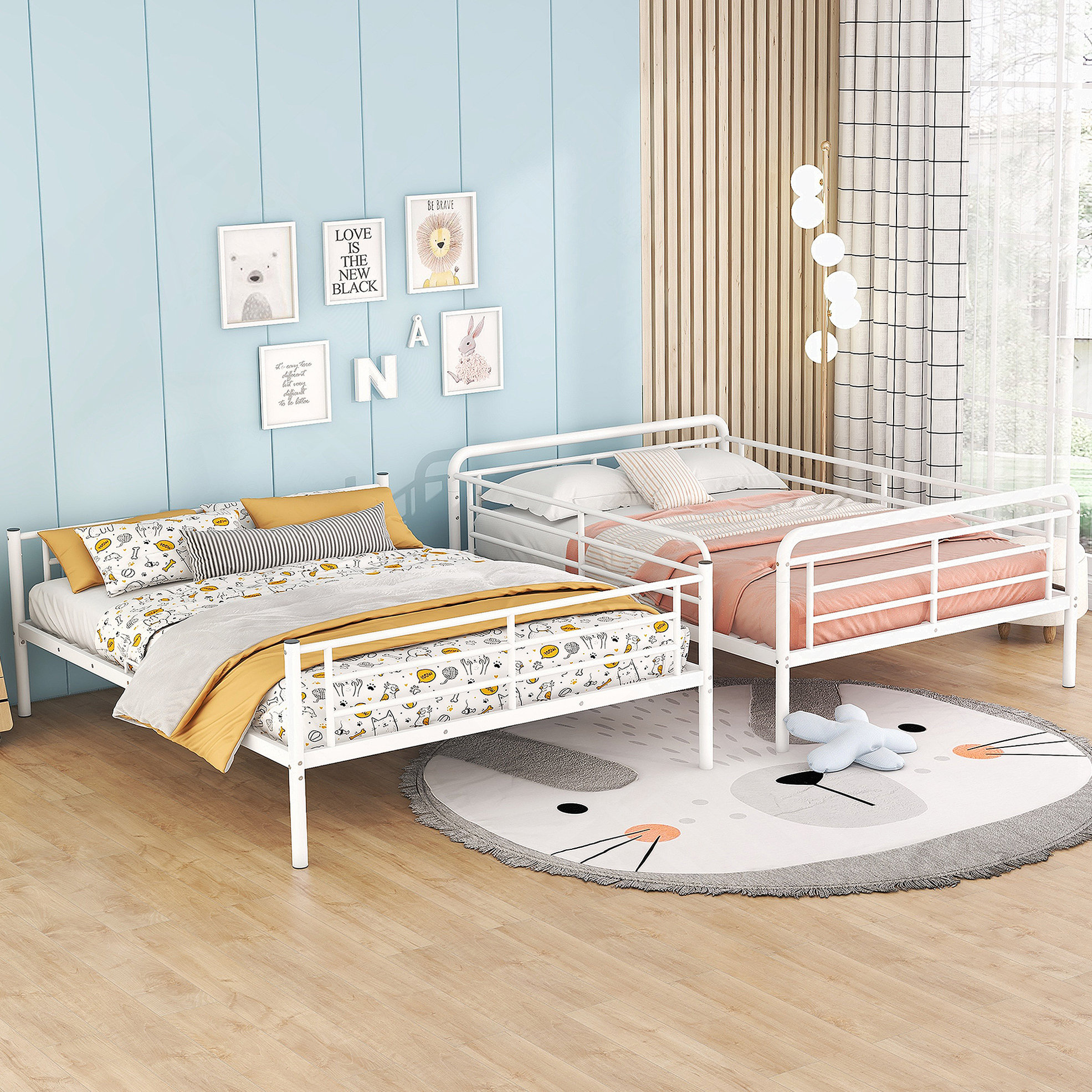 Isabelle & Max™ Ashmun Over Metal Bunk Bed Bed Frame Metal Bed Frame ...