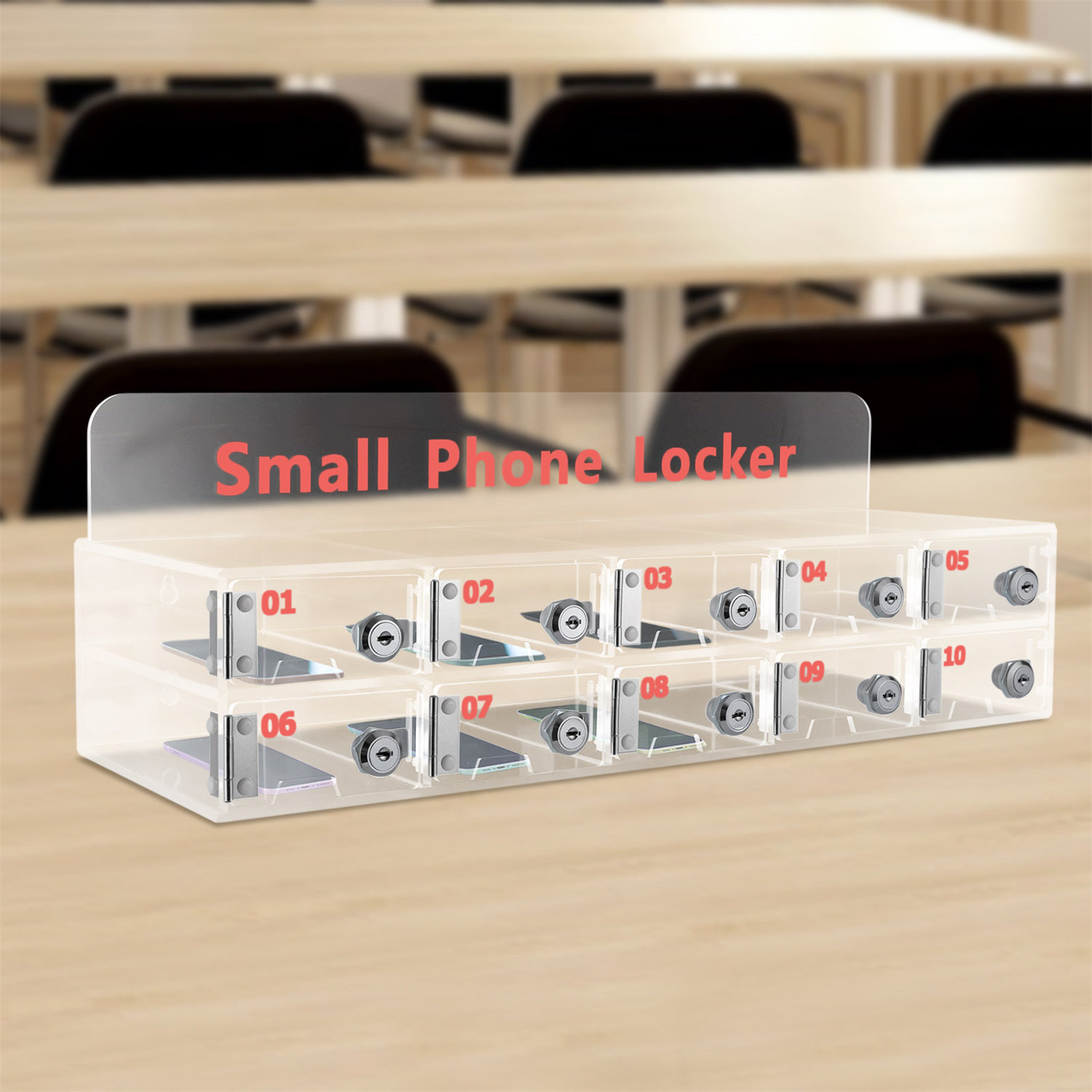 YINXIER 2 - Tier 20.67'' Cell Phone Locker with Built In Key Lock | Wayfair