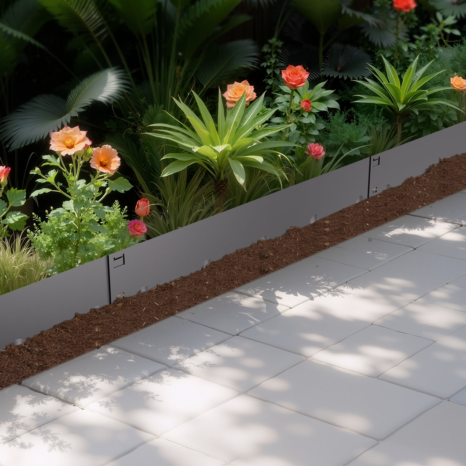 Stellweilan Tessberg Steel Landscape Edging 5 Packs Rust-Resistant ...