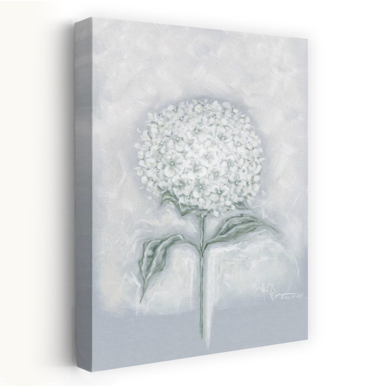Ophelia & Co. Simple Hydrangea Contemporary Hydrangea Flower Spring Art ...