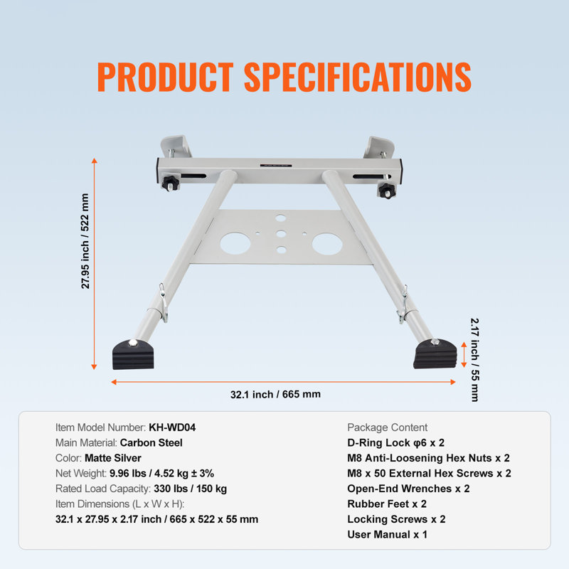 WFX Utility™ Ladder Stabilizer Adjustable Feet Extension Standoff Heavy ...