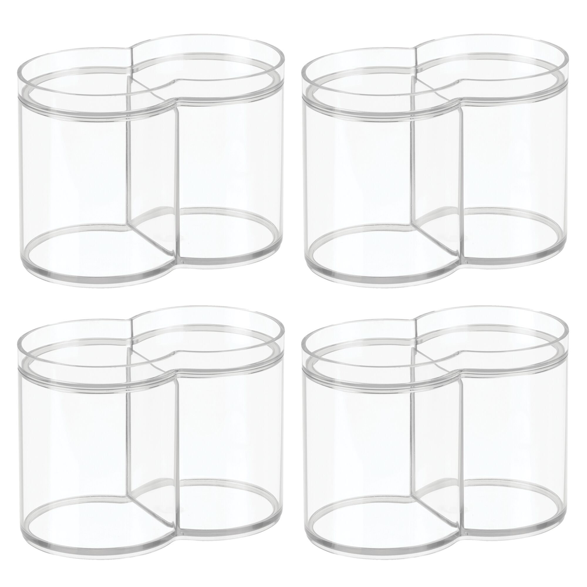 iDesign Stackable Dual Canister for Bathroom Vanity or Countertop in ...