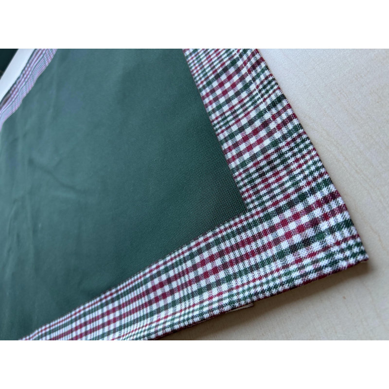 Latitude Run® Hunter Green Runner with Plaid Border, Holiday Décor ...