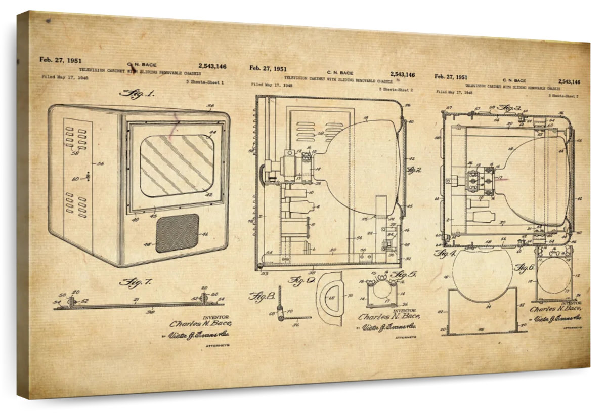 Williston Forge Retro Television Cabinet Patent | Wayfair