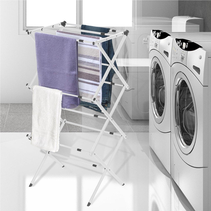 Novond Foldable Laundry Rack for Air Drying Clothing | Wayfair