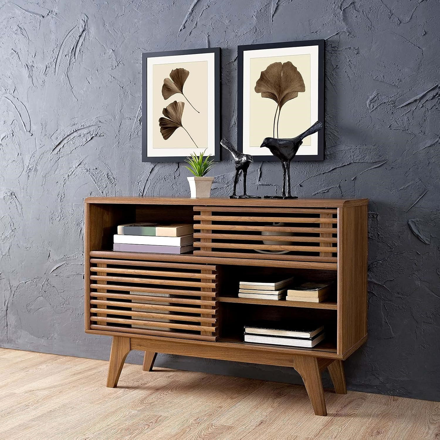 Corrigan Studio® Render Mid-Century Modern Two-Tier Display Stand in ...