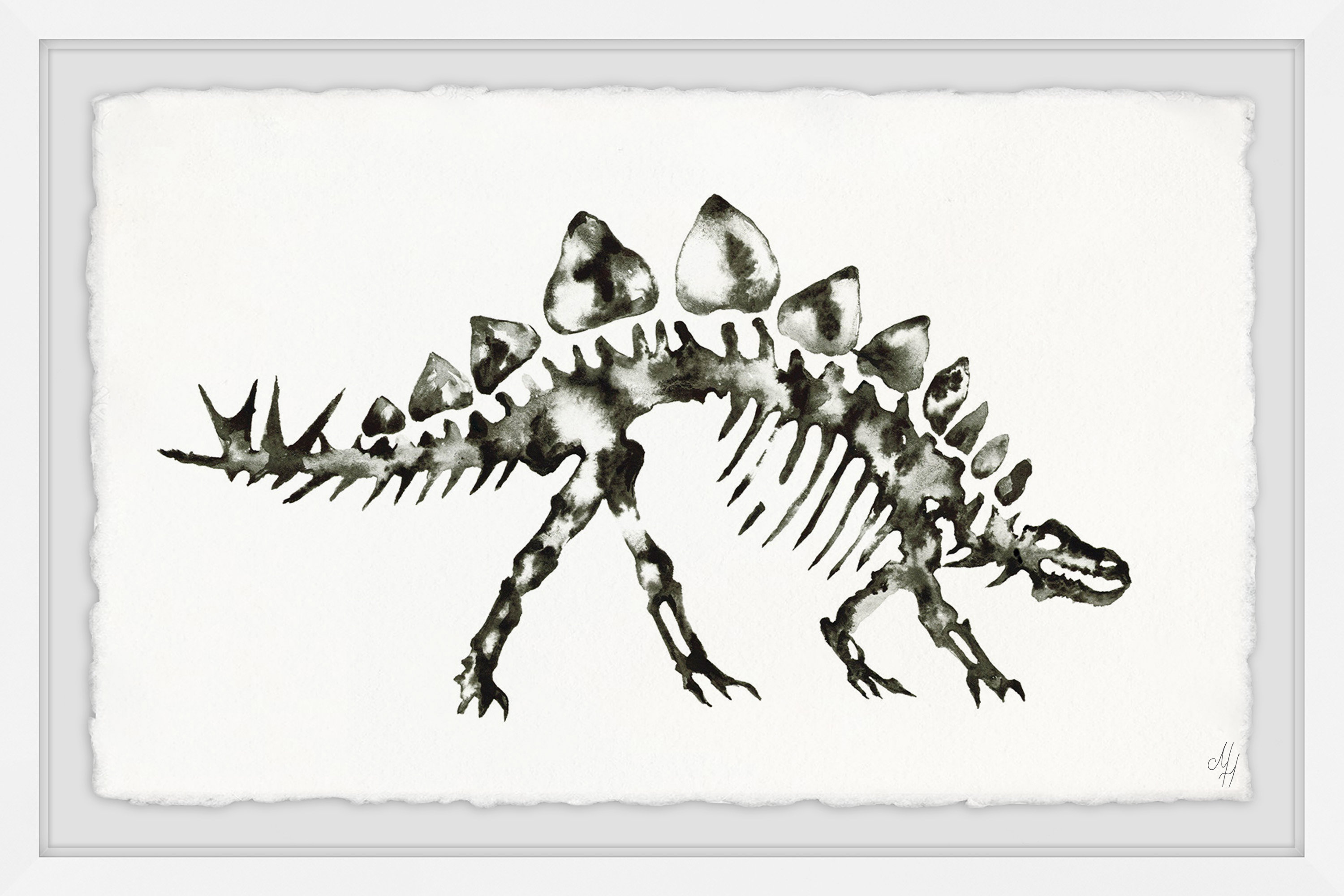 Isabelle & Max™ Remigio 'Stegosaurus Skeleton' Framed Print | Wayfair