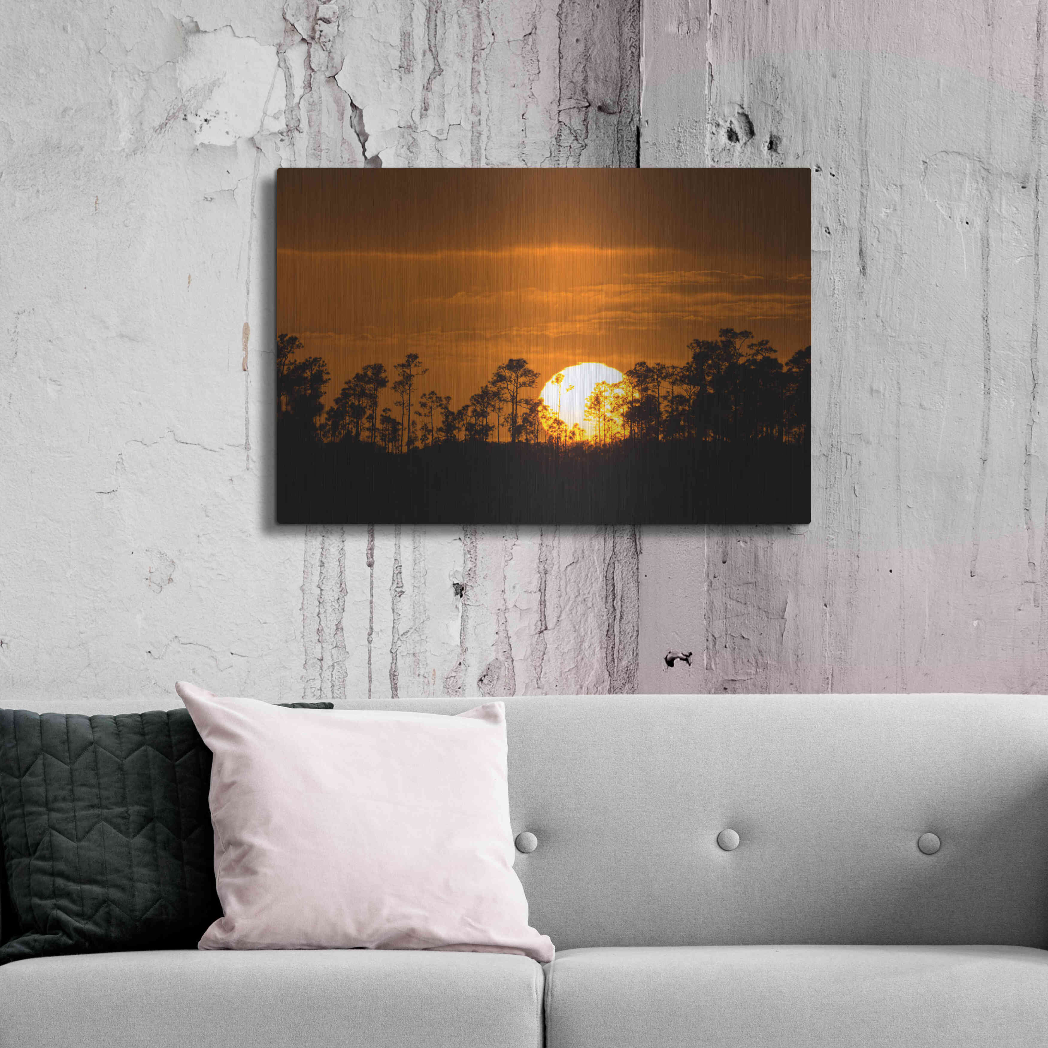 Millwood Pines Fire In The Sky by Edin Chavez - Unframed Print on Metal ...