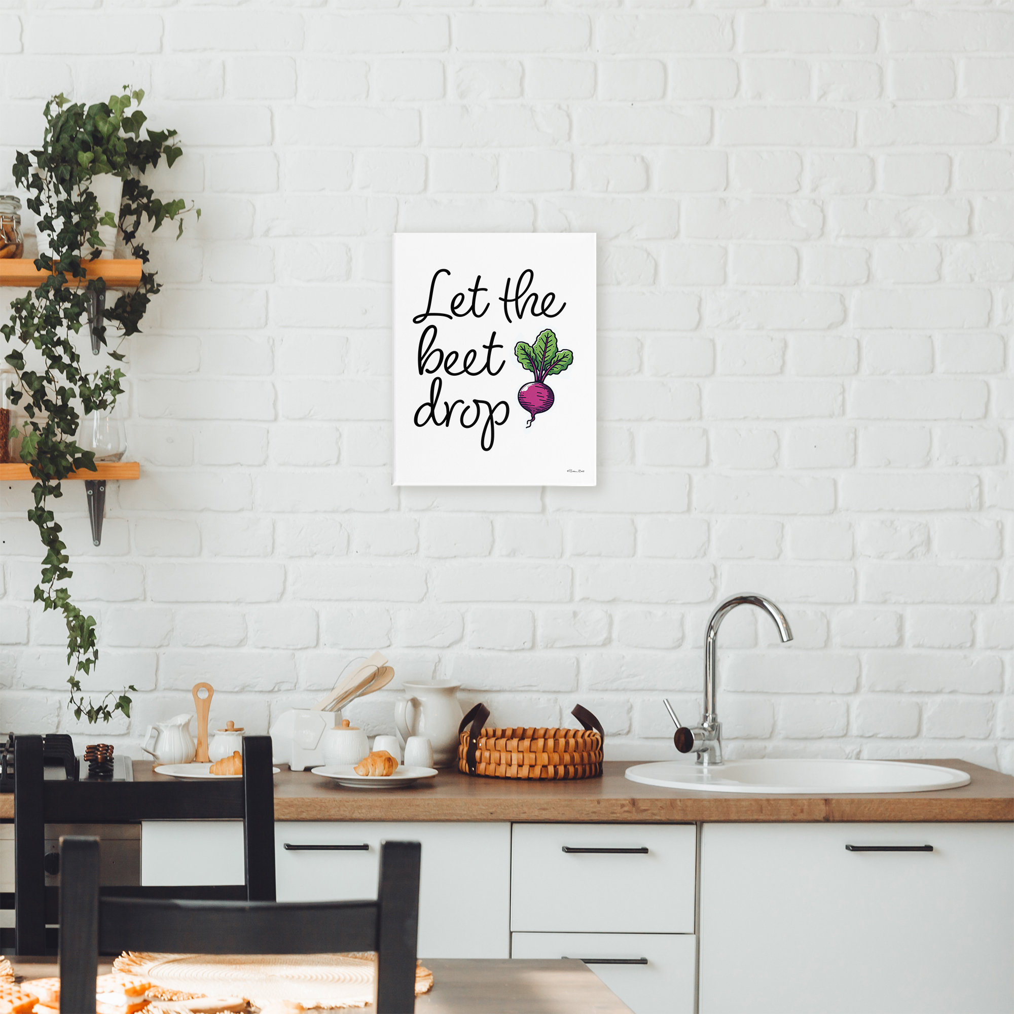 Ebern Designs Let The Beet Drop Canvas, design by Susan Ball | Wayfair