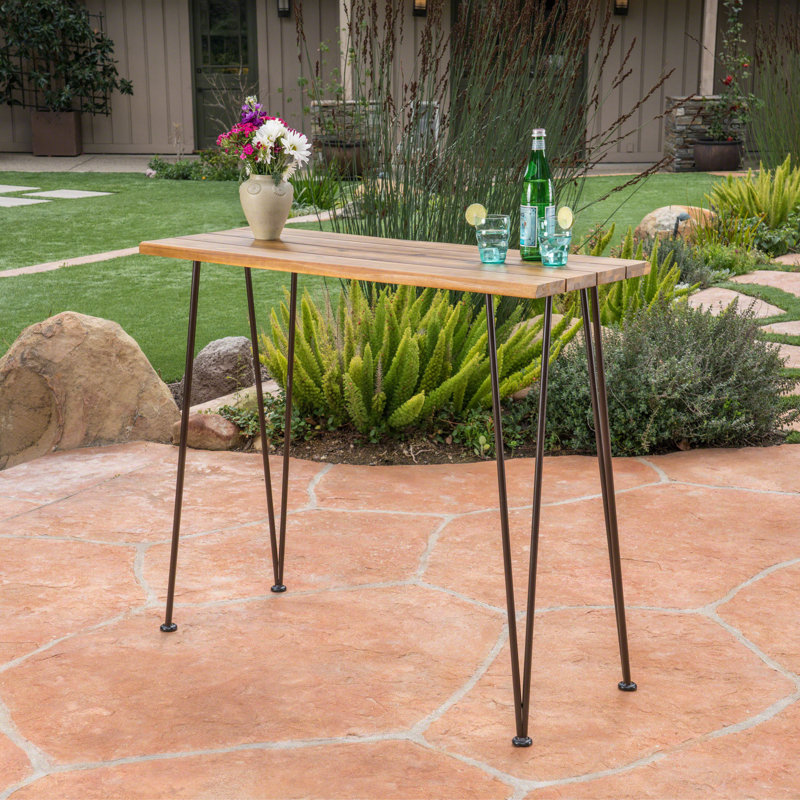 Union Rustic Loya Outdoor Bar Table & Reviews | Wayfair