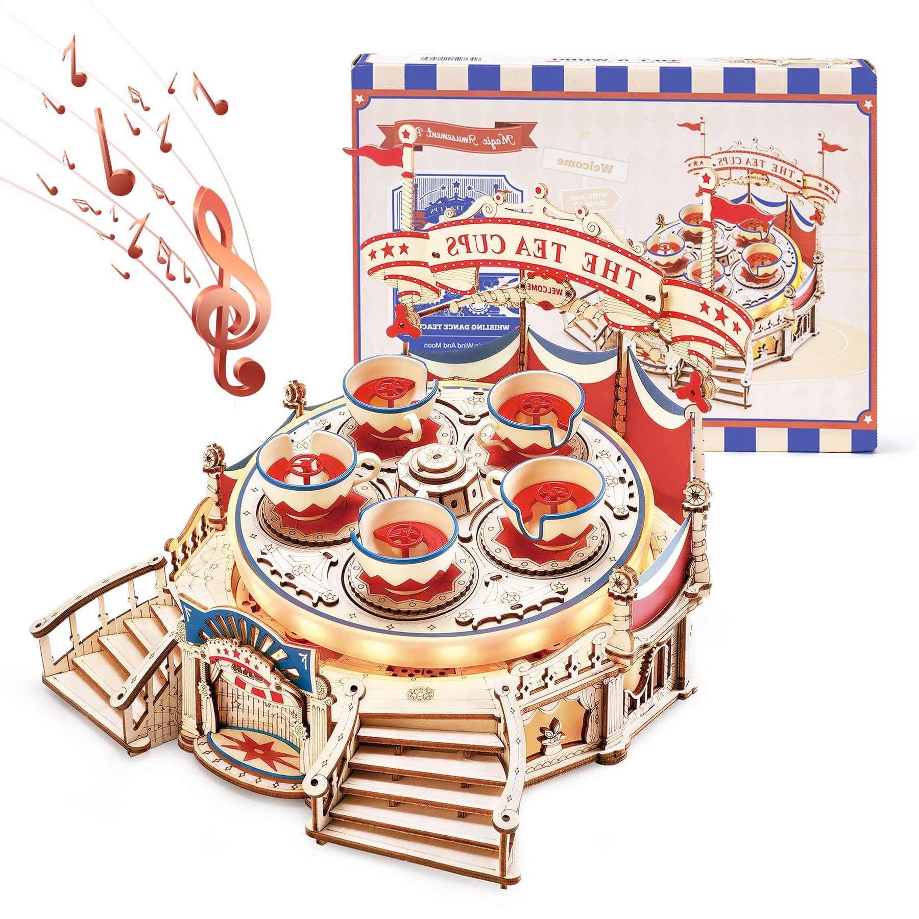 Lark Manor™ 3D Wooden Puzzles for Adults - LED Wooden Music Box Kits ...