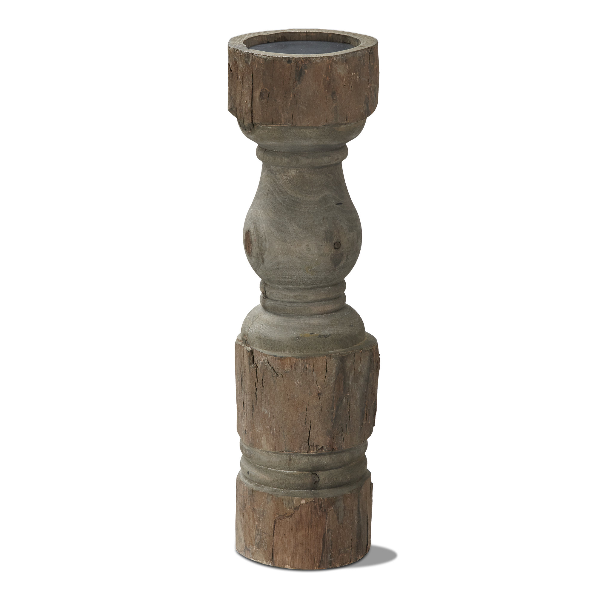 Ophelia & Co. 15'' H Mango Wood Pillar | Wayfair