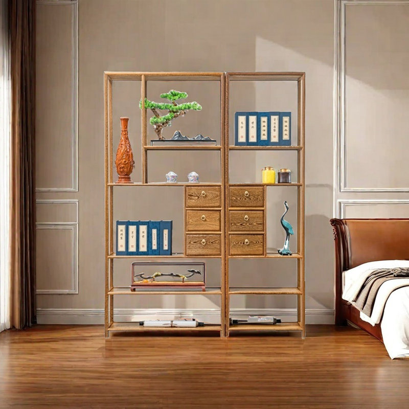 Parttlion Solid wood new Chinese style bookcase | Wayfair