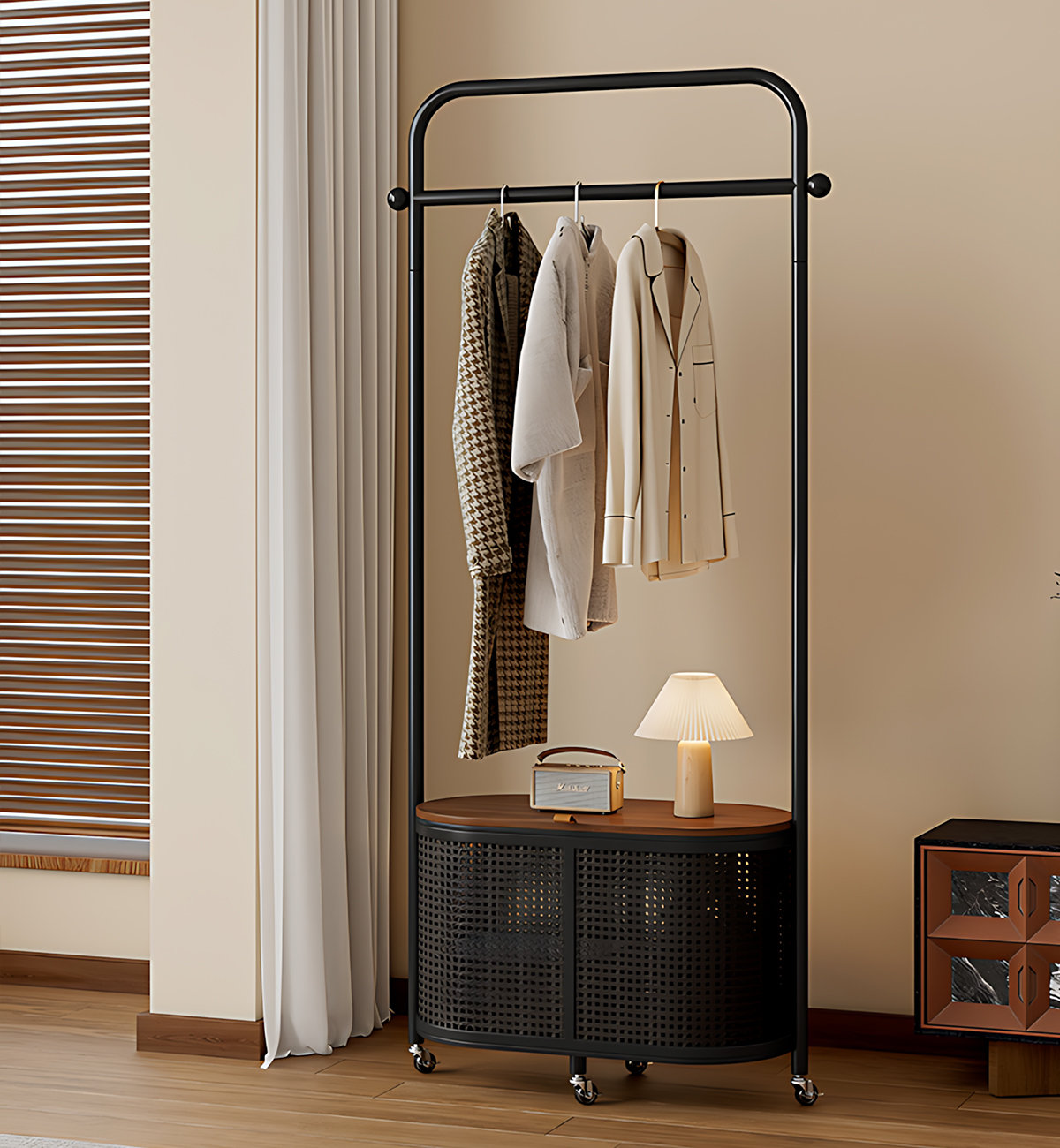 VICABY Movable creative floor-standing coat rack | Wayfair
