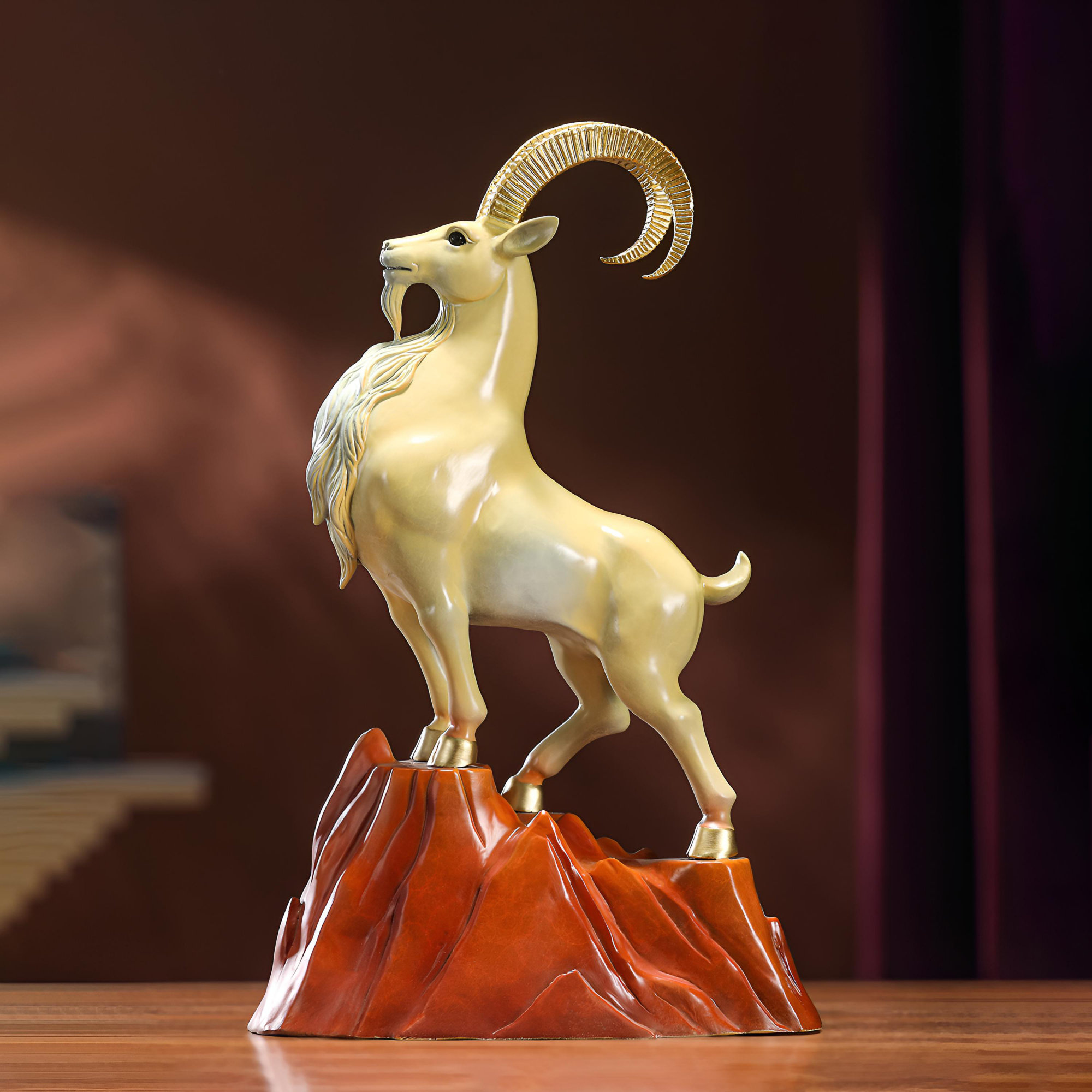 Infinity Exquisite Brass Ram Statue – Timeless Centerpiece For Home And ...