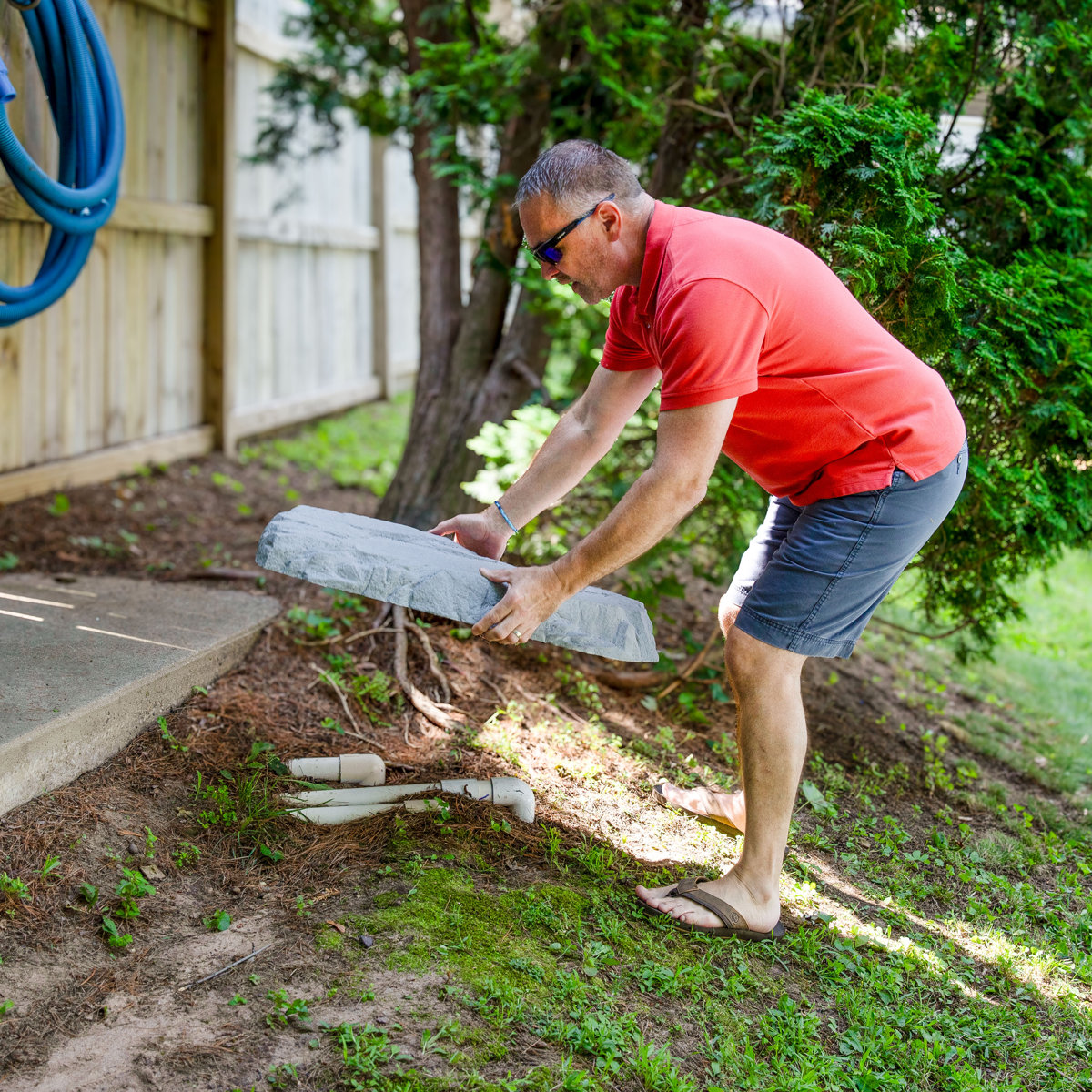 Arlmont & Co. Flat-Profile Artificial Garden Rock with Stakes & Reviews ...