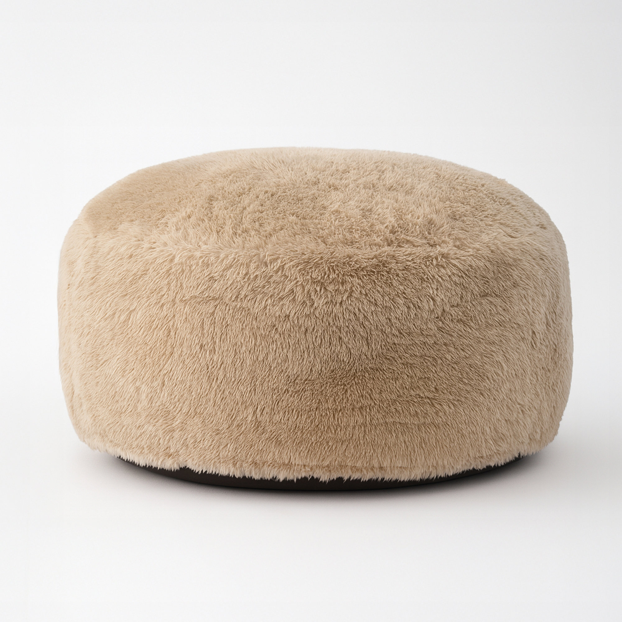 Lounge and Co Big Round Faux Fur Bean Bag Chair | Wayfair