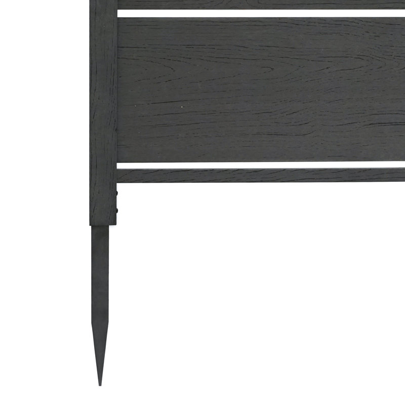 Enclo 4 ft H x 3.3 ft W Bessemer WoodTek Vinyl Charcoal Privacy Screen ...