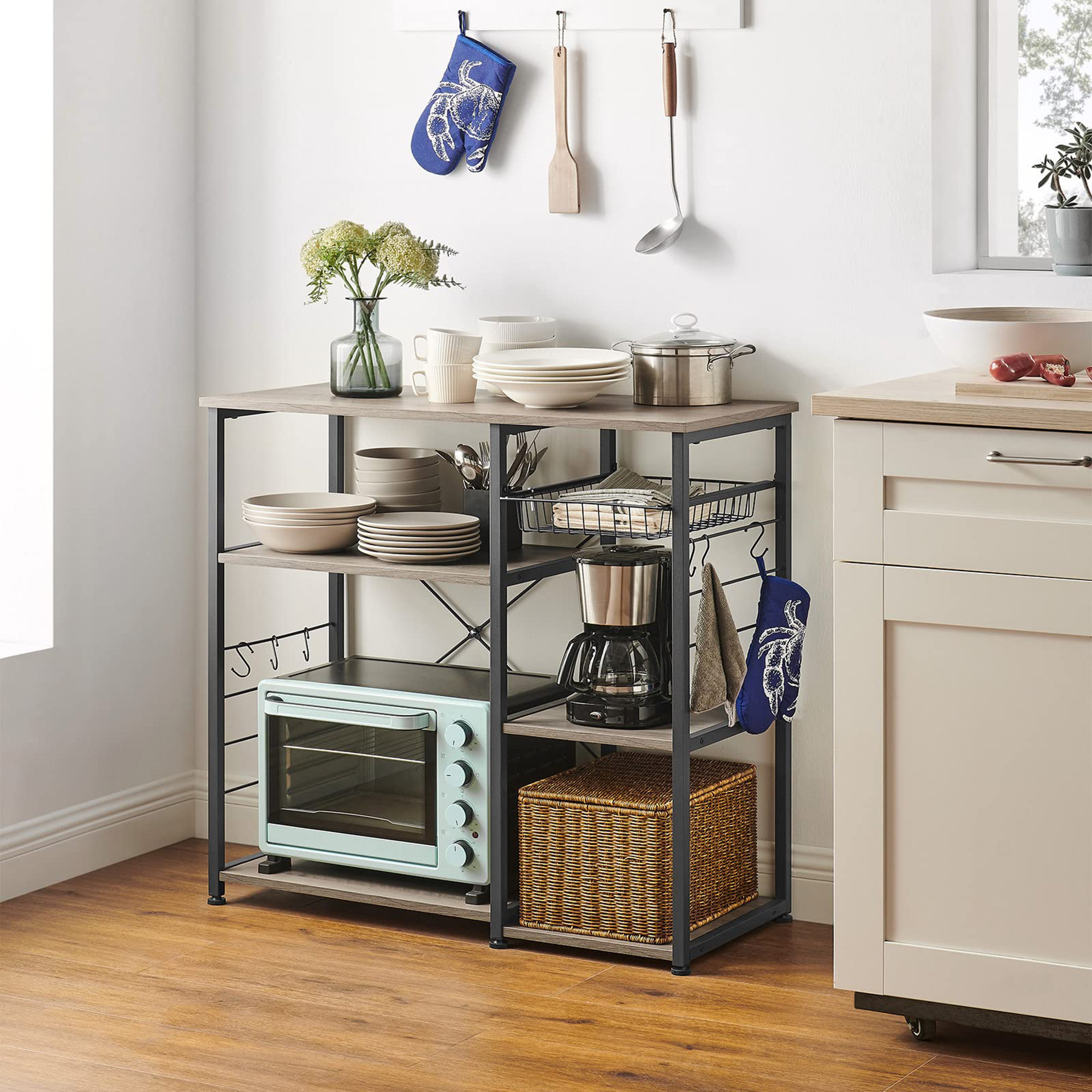 17 Stories 4-tier kitchen storage rack | Wayfair