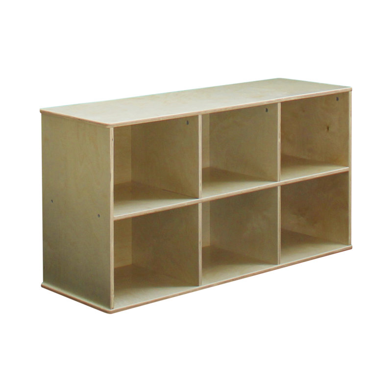 Factory Direct Partners Birch Furniture 6-Compartment Shelving Unit ...