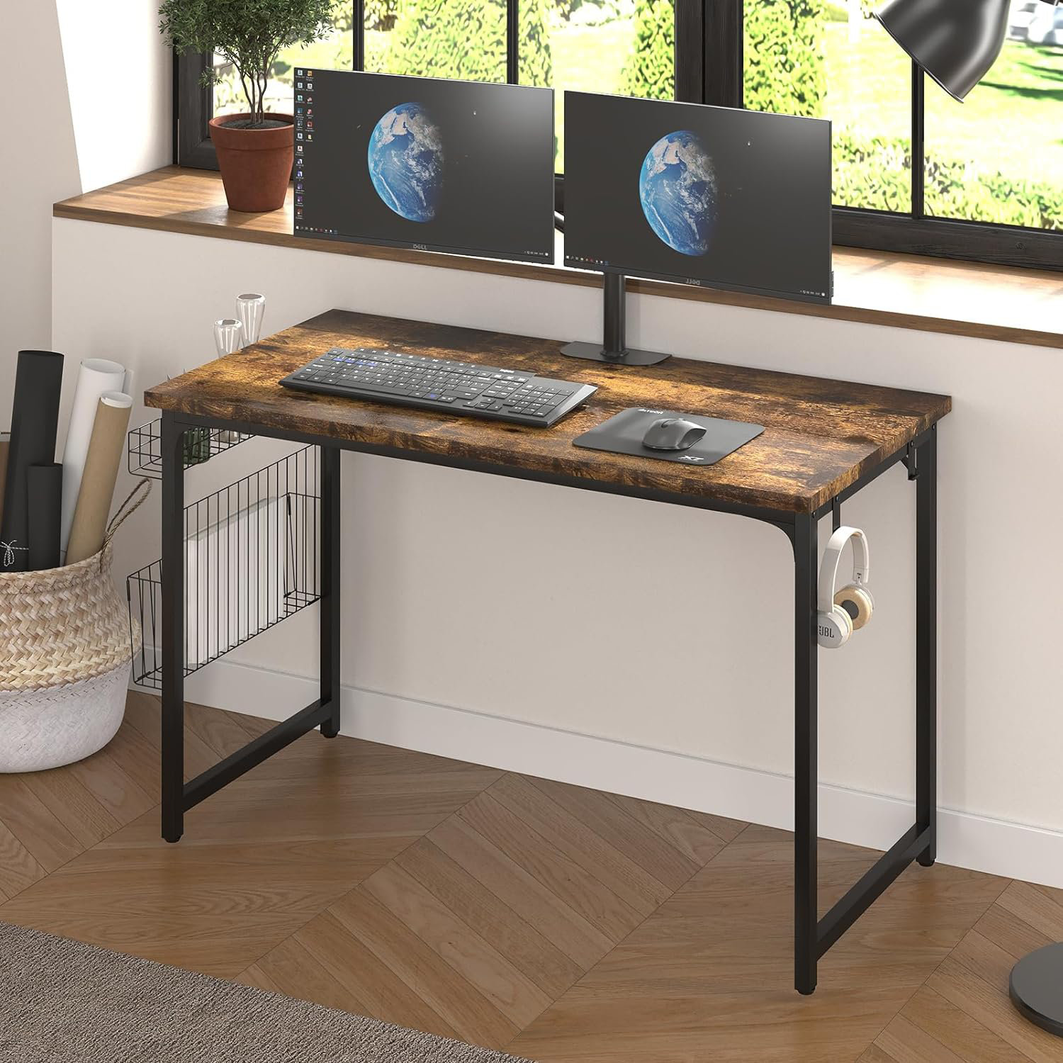 Inbox Zero Mazella Rectangle Computer Table | Wayfair