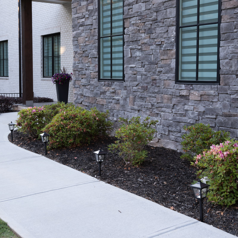 Gama Sonic Matte Black Solar Powered Integrated LED Stainless Steel ...