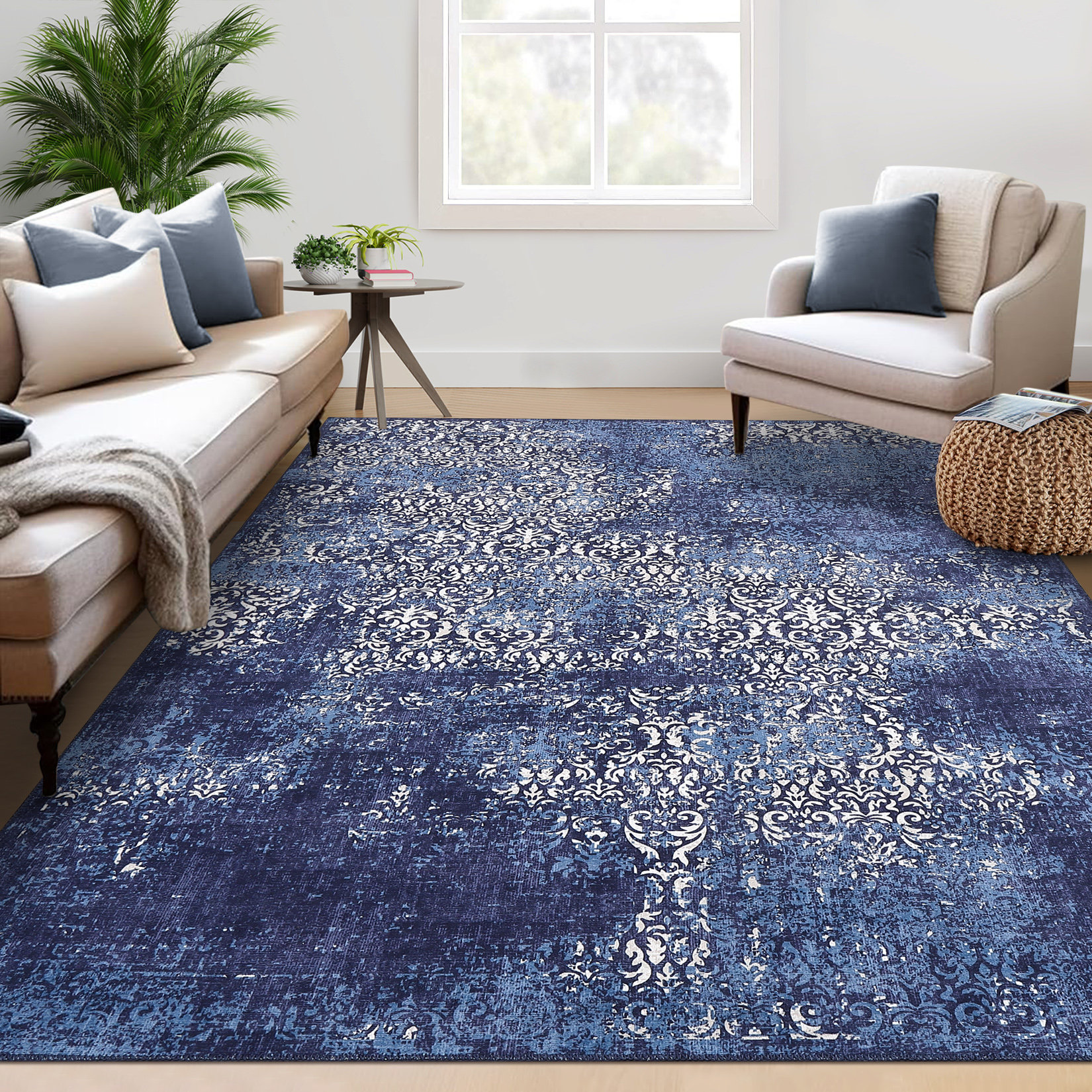 17 Stories Margrette Area Rug with Non-Slip Backing | Wayfair
