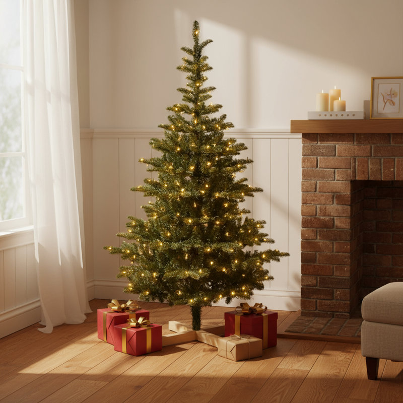 HomeRoots 8' Pre Lit Sparse Fir Christmas Tree - Wayfair Canada