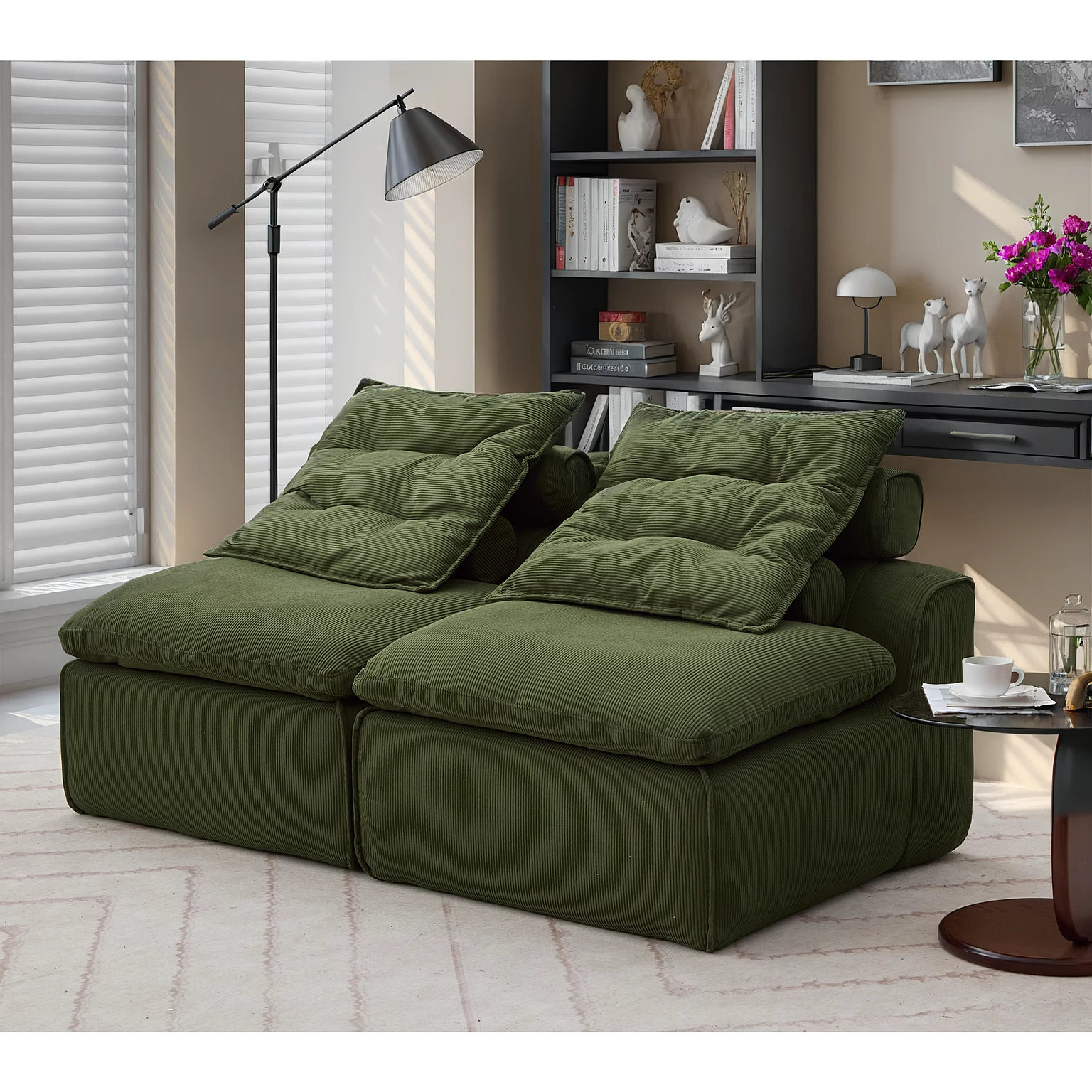 Latitude Run® Modular Sofa Neck Pillow-Back Lounge Sofa Chair | Wayfair