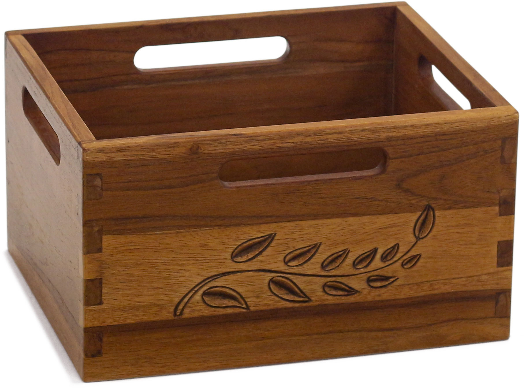 Aqua Teak Spa Solid Wood Storage Bin | Wayfair