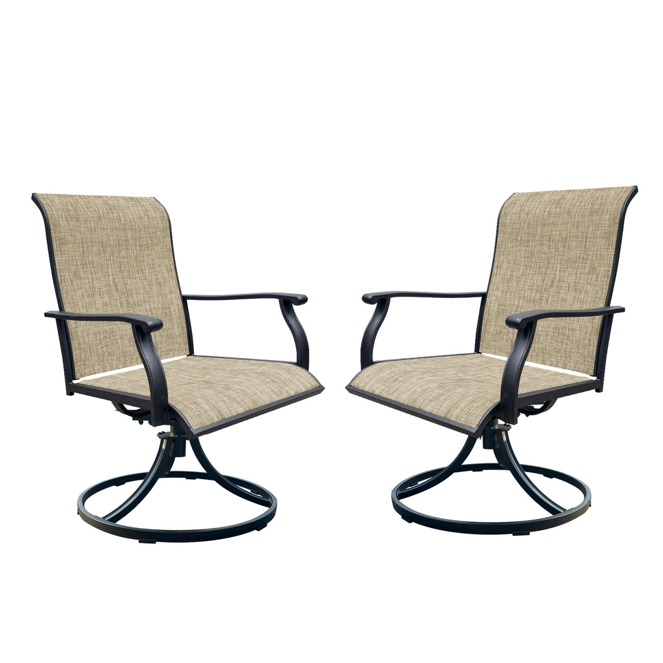 Red Barrel Studio Swivel Dining Chairs Set Of 2 Outdoor Swivel ...