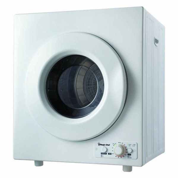 Magic Chef 3.5 Cubic Feet Compact Electric Clothes Dryer w/ Sensor and ...