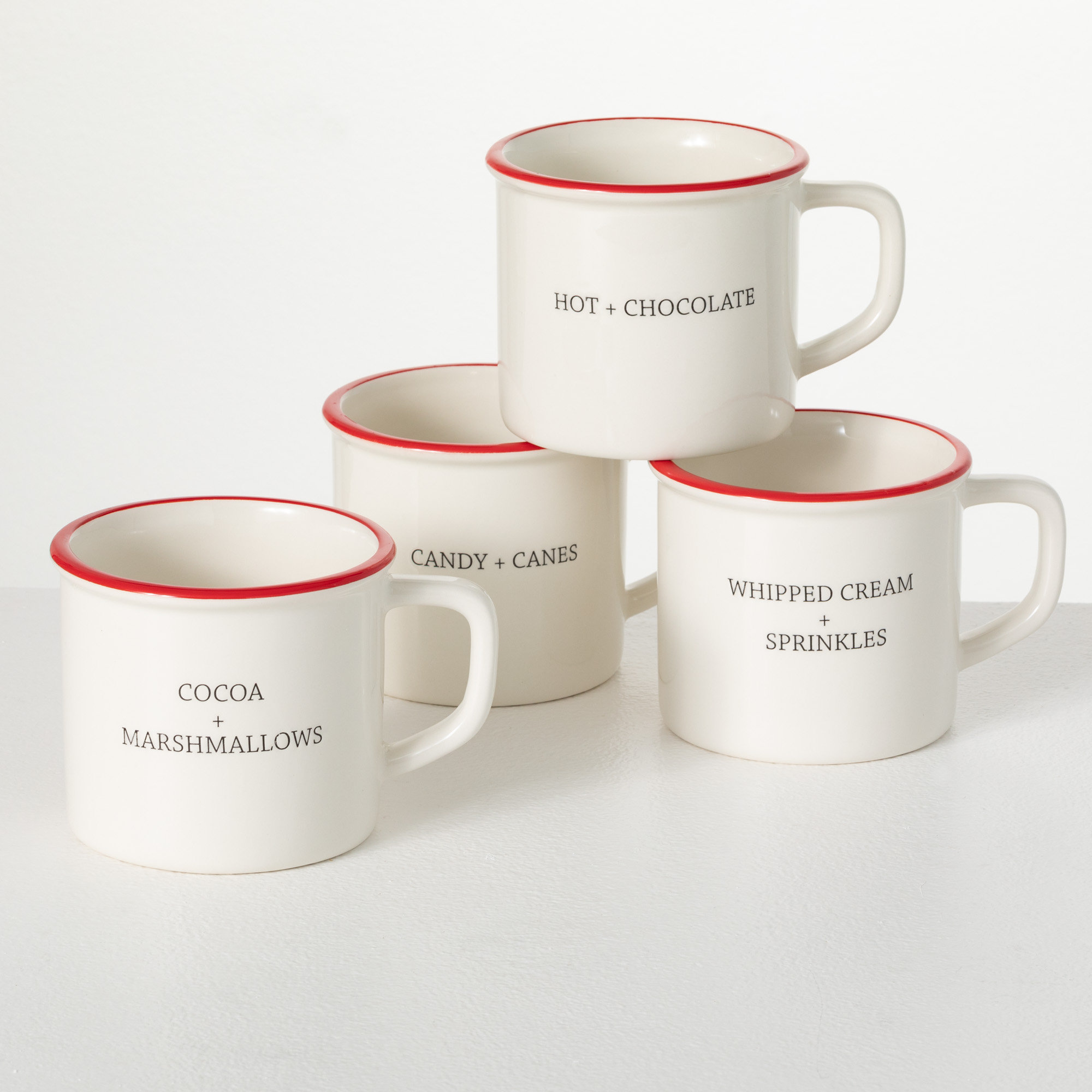 Clover Lane Holiday Mug - Set Of 4 | Wayfair