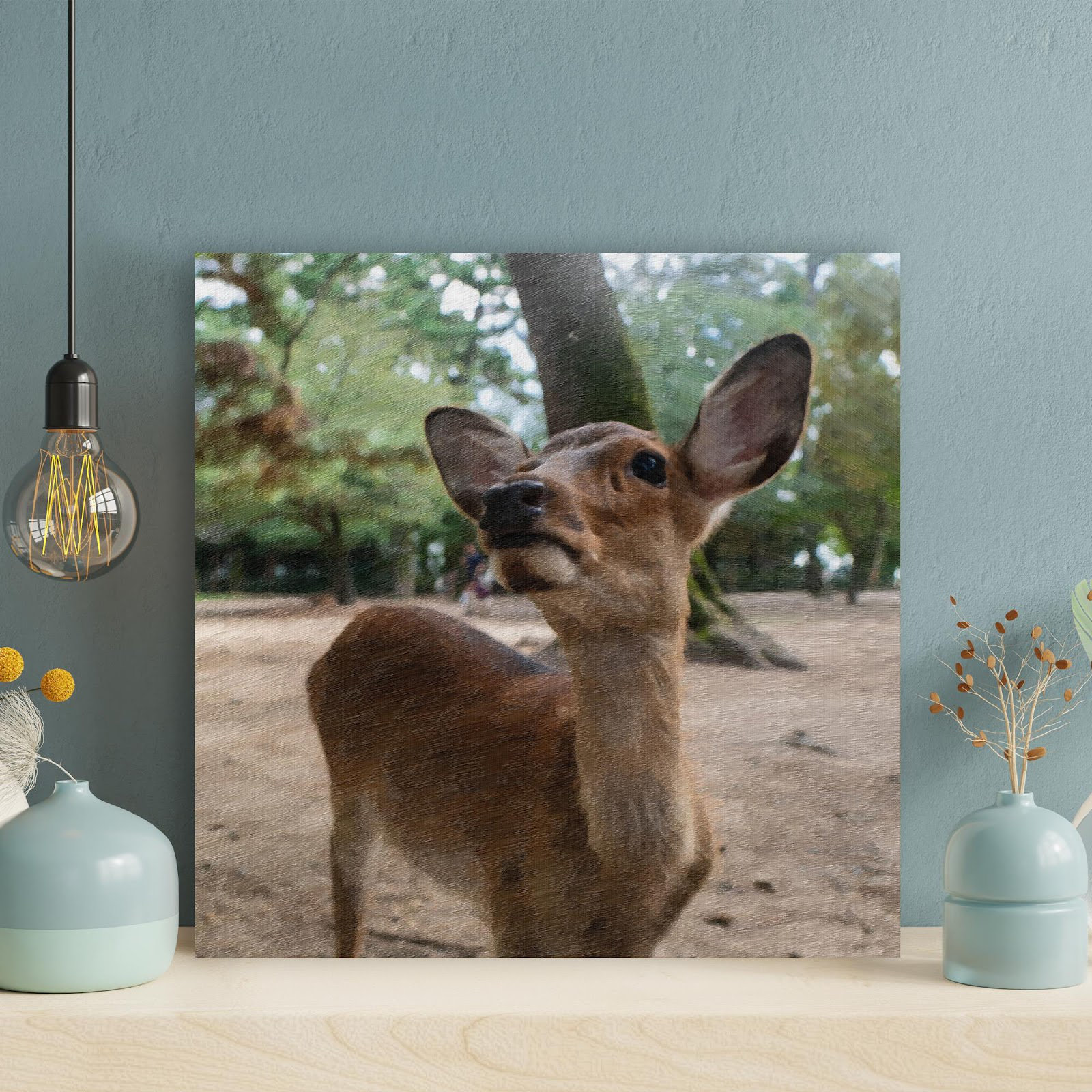 Loon Peak Brown Dotted Deer - 1 Piece Square Graphic Art Print On ...