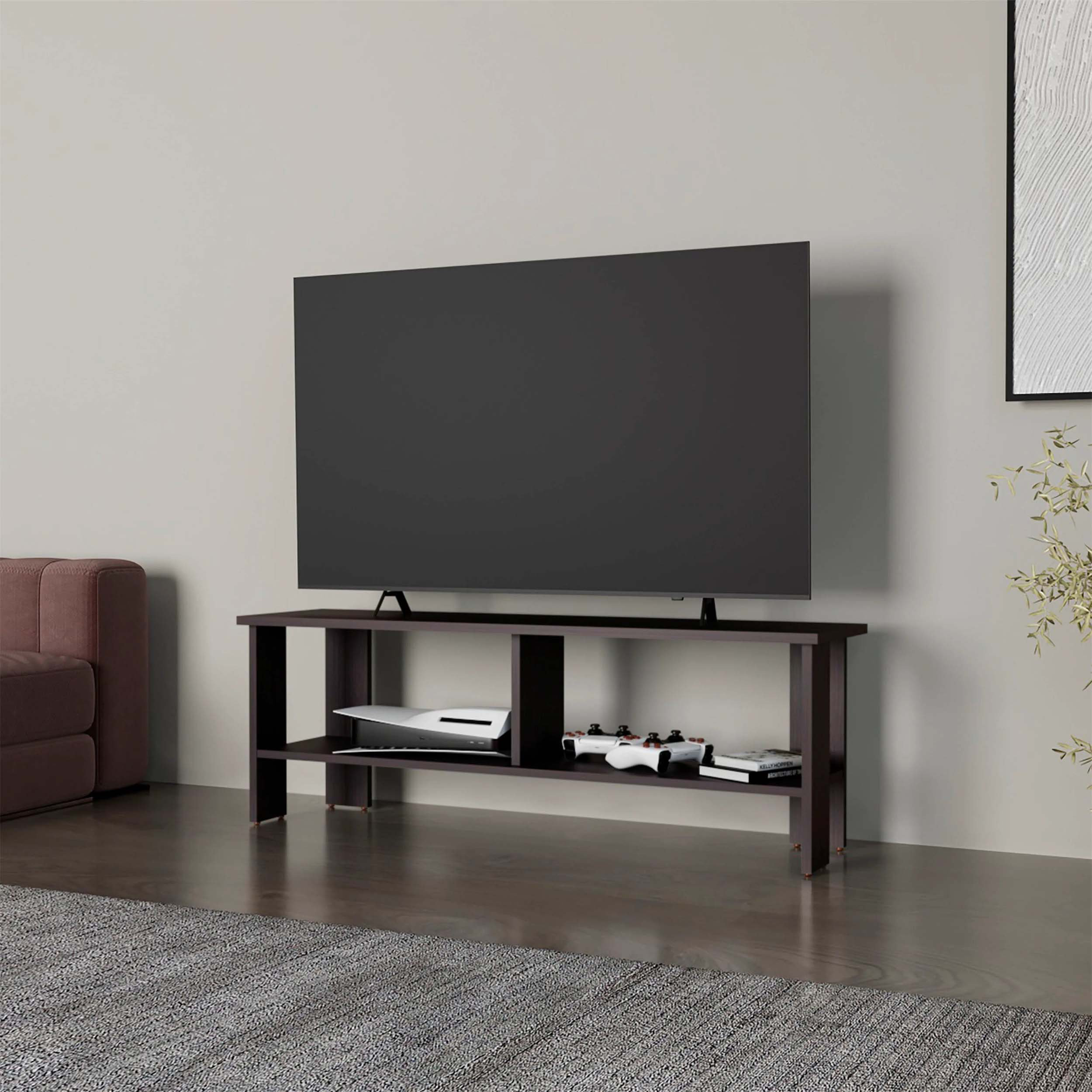 Dakota Fields Functional Wengue TV Stand with Open Storage for ...
