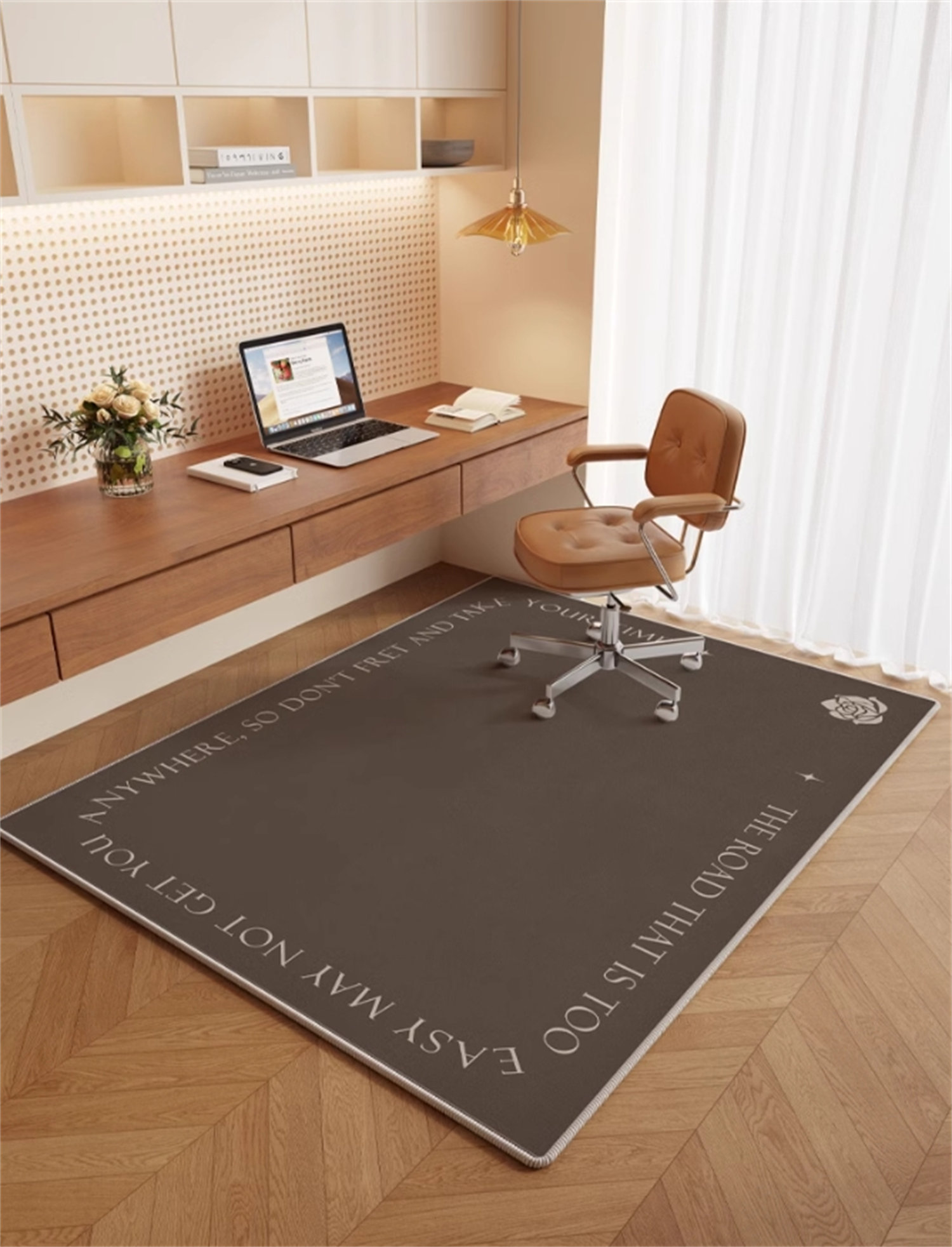 JINXI Study Room Carpet - Desk Chair Mat, High-End Bedroom Wood Floor ...