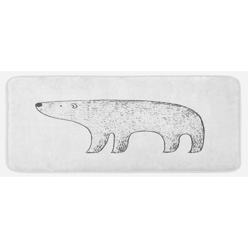 East Urban Home Polar Bear Kitchen Mat | Wayfair