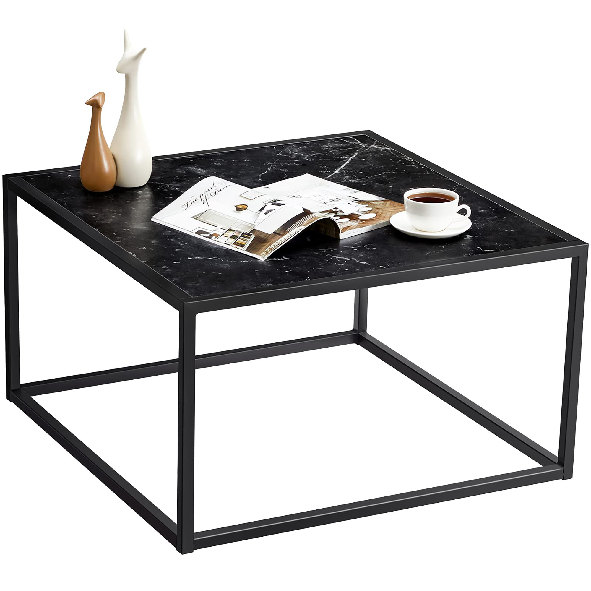 Brayden Studio® Coffee Table Small Square Coffee Table Simple Modern ...
