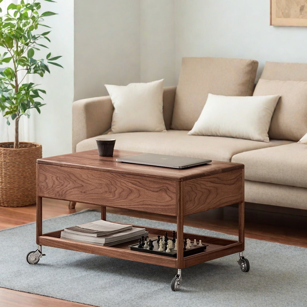 Hokku Designs Retro minimalist mobile coffee table | Wayfair