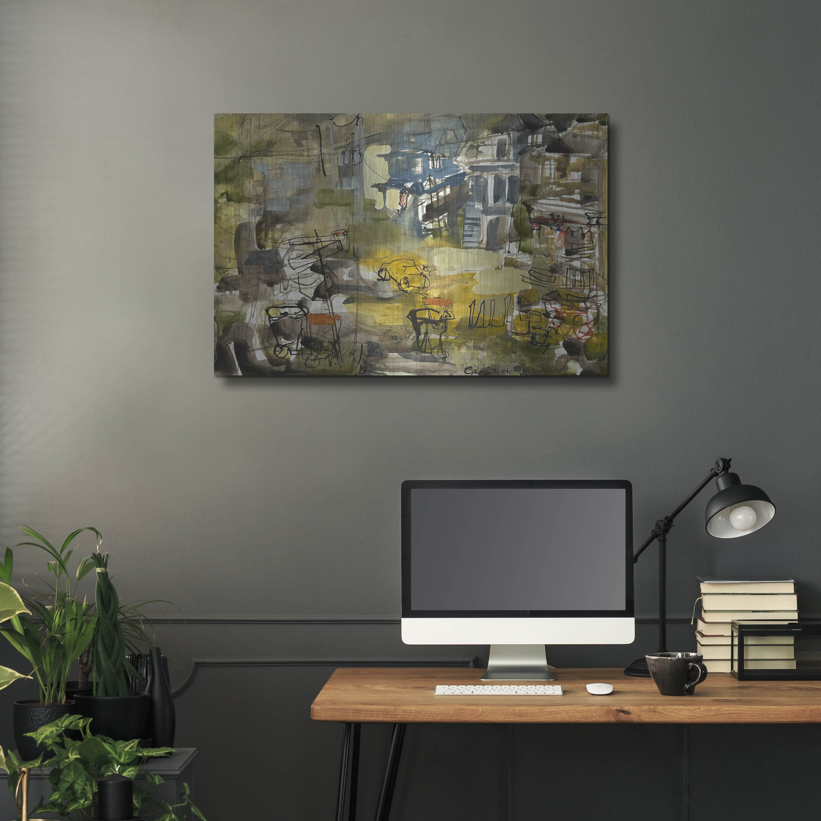 Luxe Metal Art 'The Neighborhood 3' by Erin McGee Ferrell Metal Wall ...
