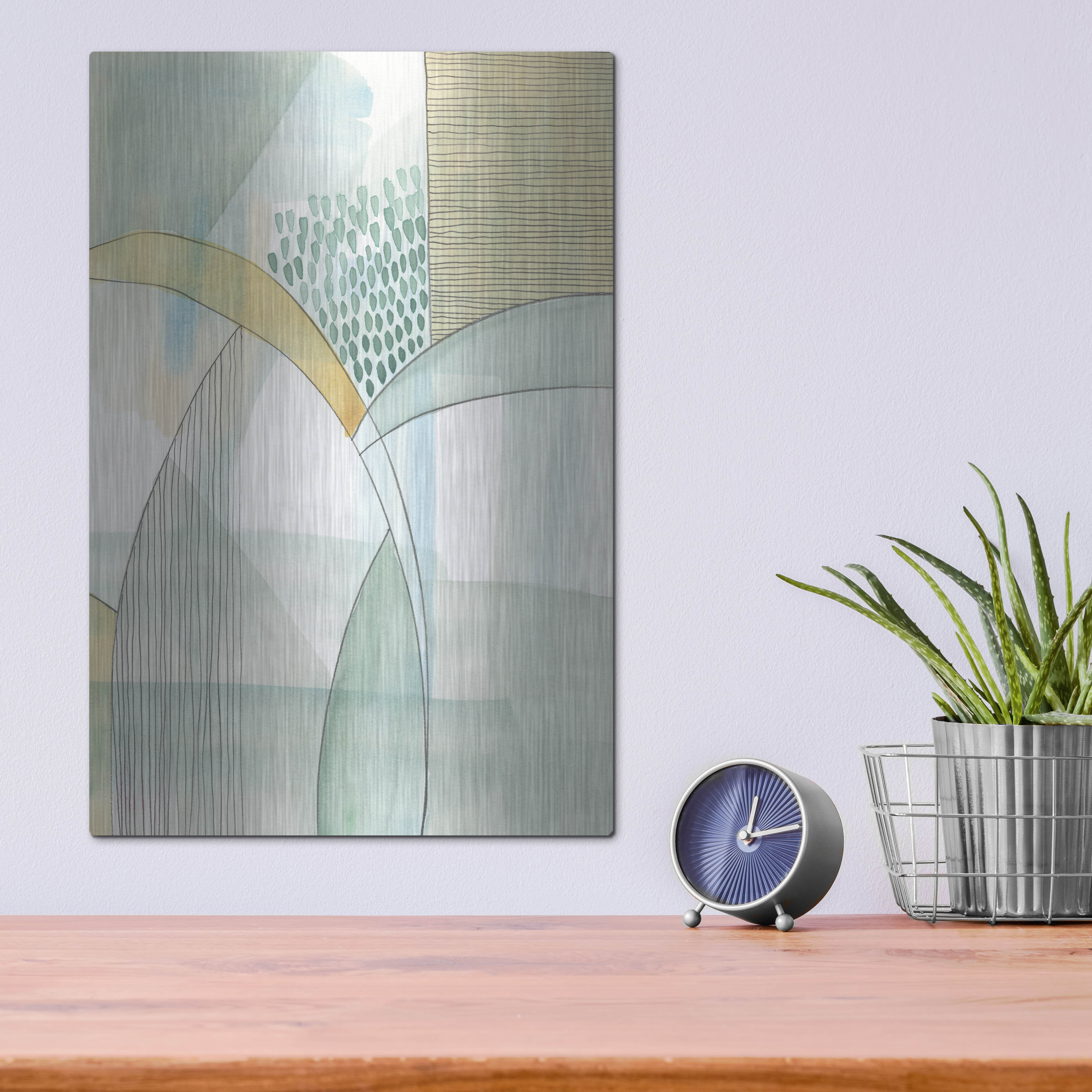Wrought Studio™ Mint Reflection I' by Regina Moore, Metal Wall Art ...