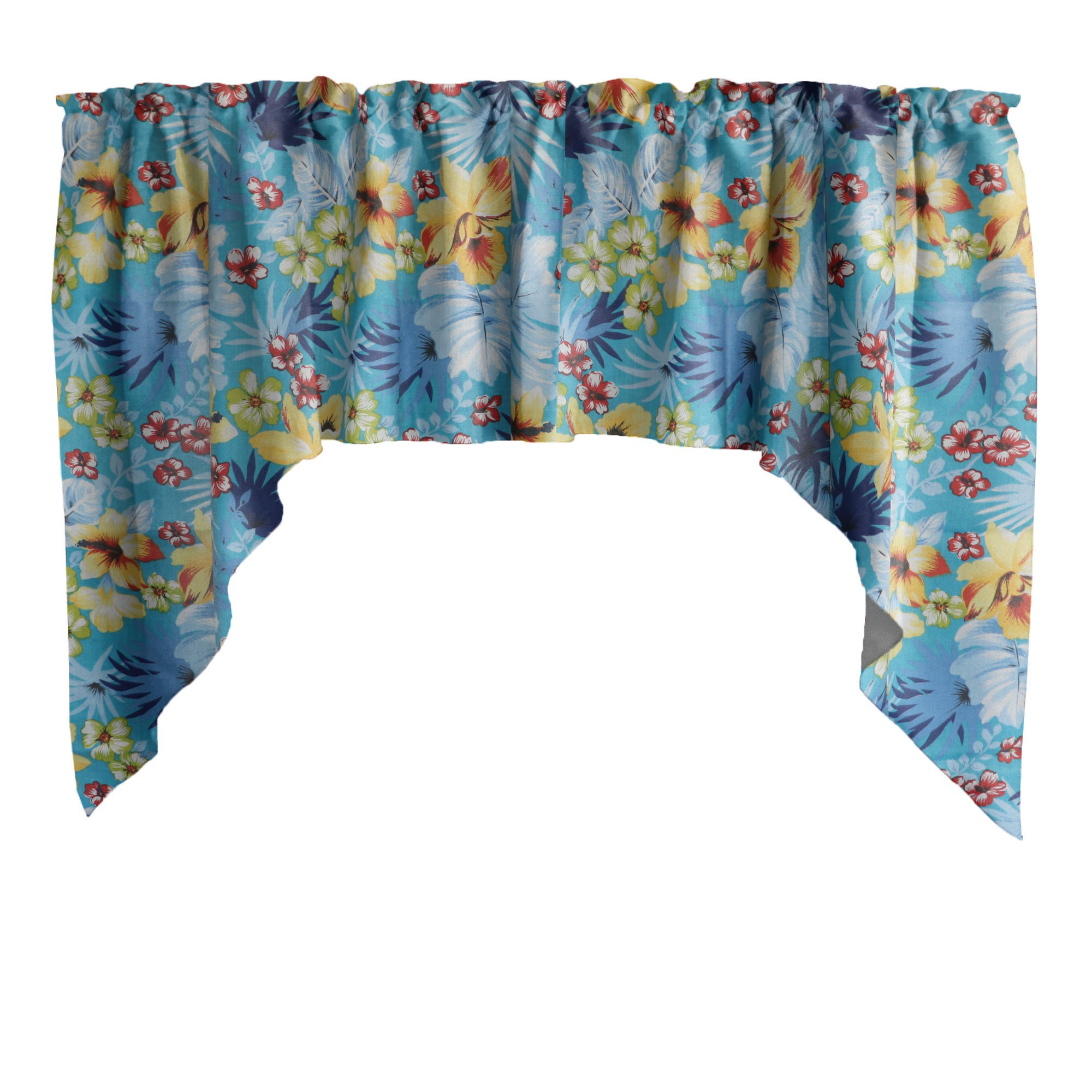 lovemyfabric Hawaiian Tropical Print Swag Window Valance | Wayfair