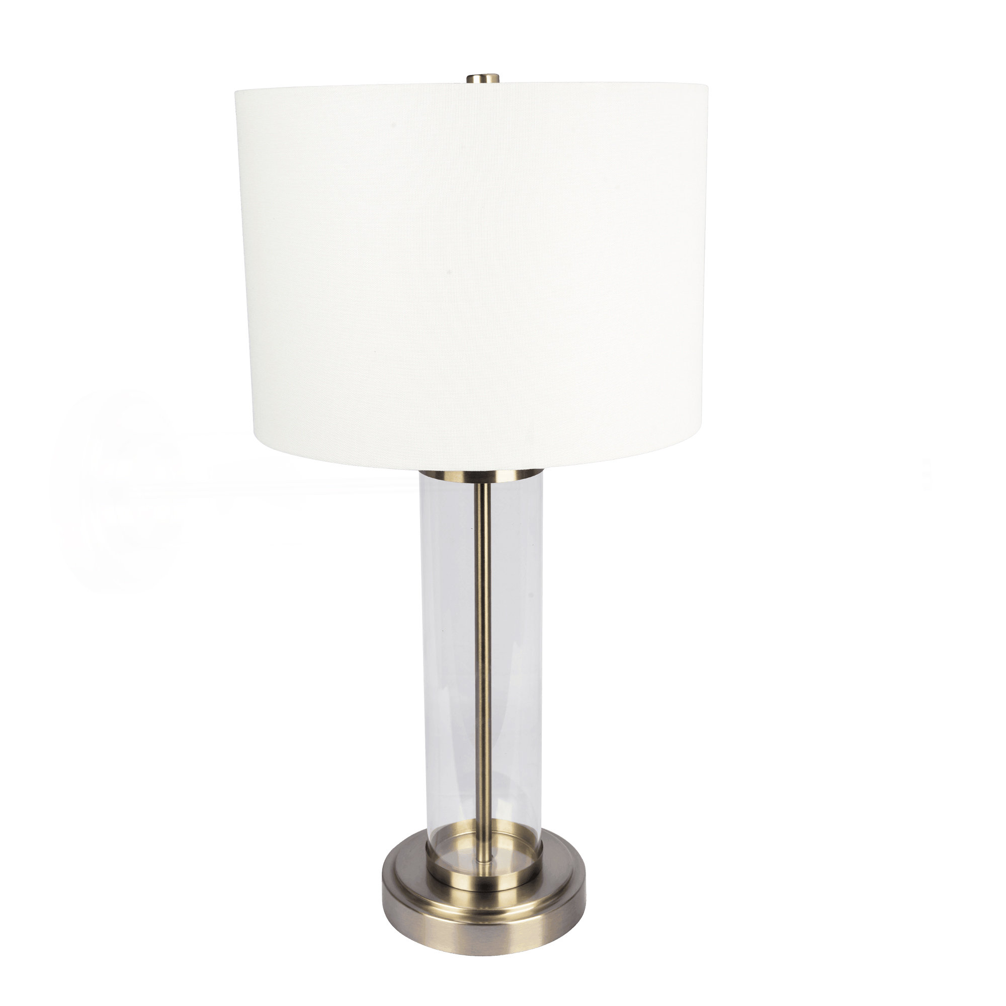 Latitude Run® Luna Table Lamp with On/Off Switch Clear Glass Body Base | Wayfair