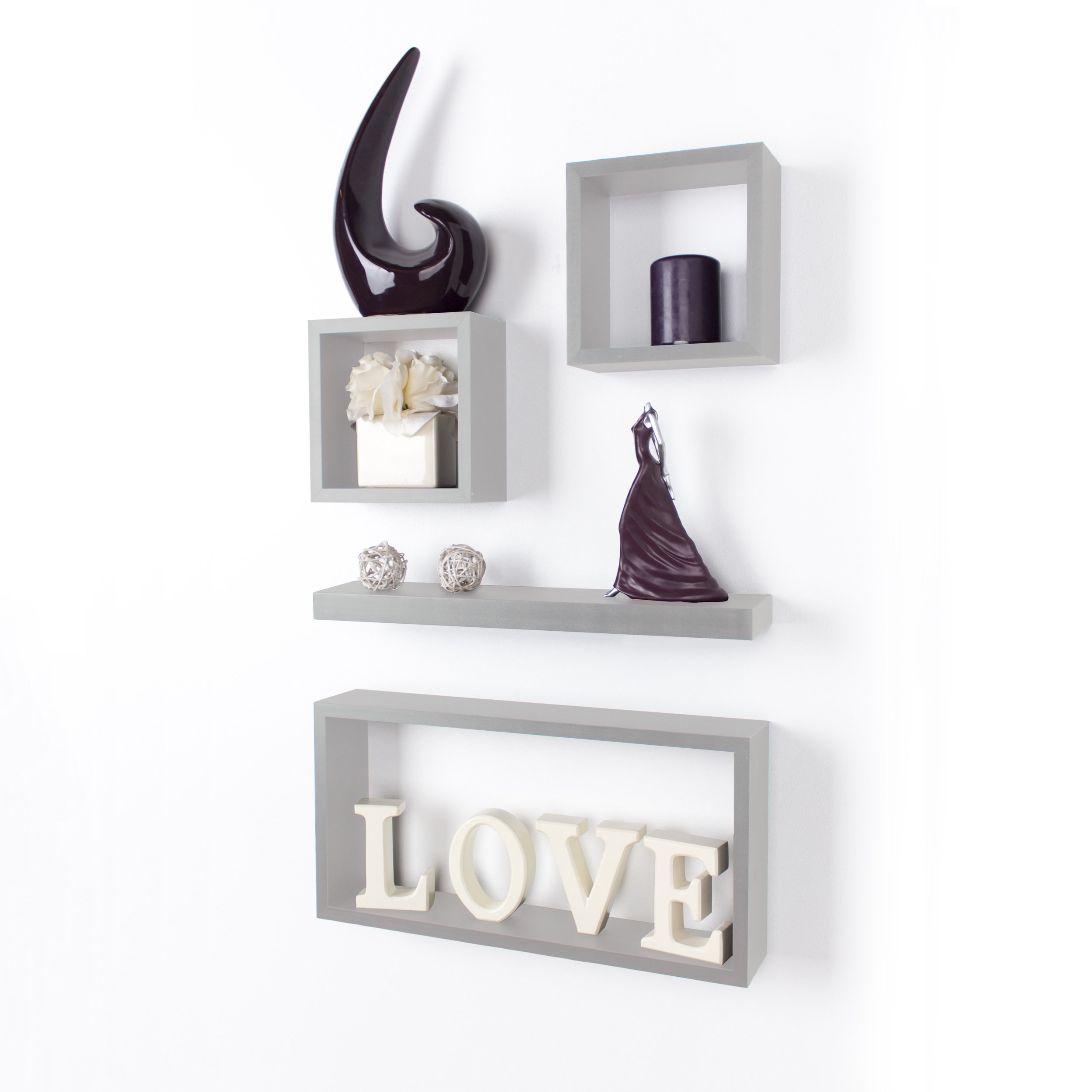 Core Products Recessed Wall Shelf, 4 Piece Wall Shelf Kit | Wayfair.co.uk