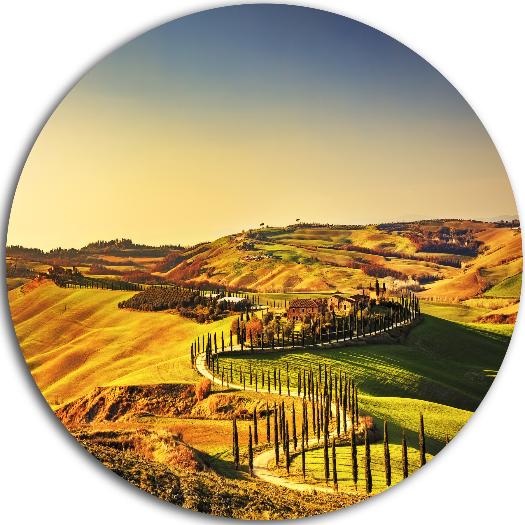 Design Art 'Crete Senesi Rural Landscape Tuscany' Photograph on Metal ...